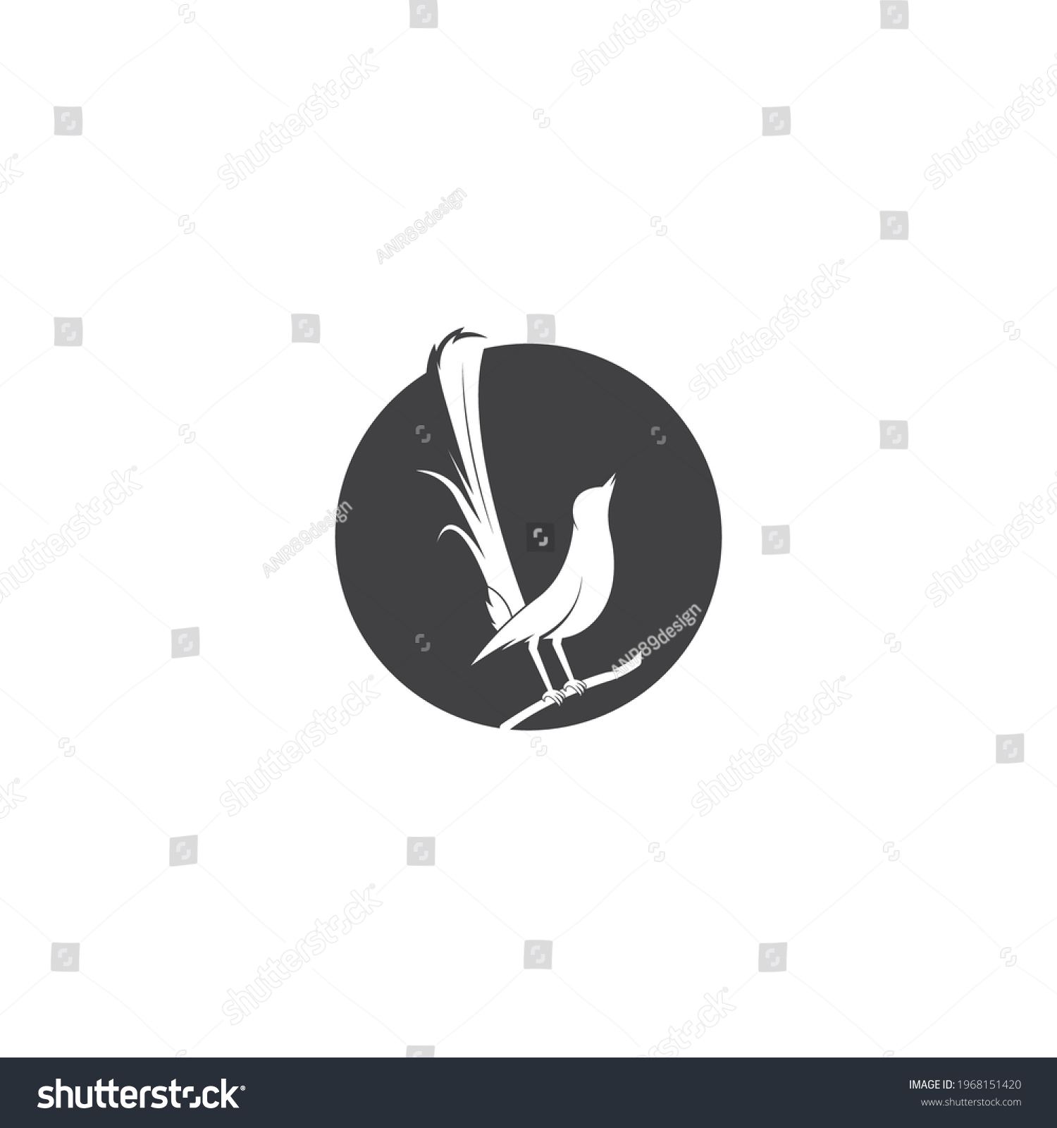 Murai Bird Illustration Logo Vector Template Stock Vector (Royalty Free ...