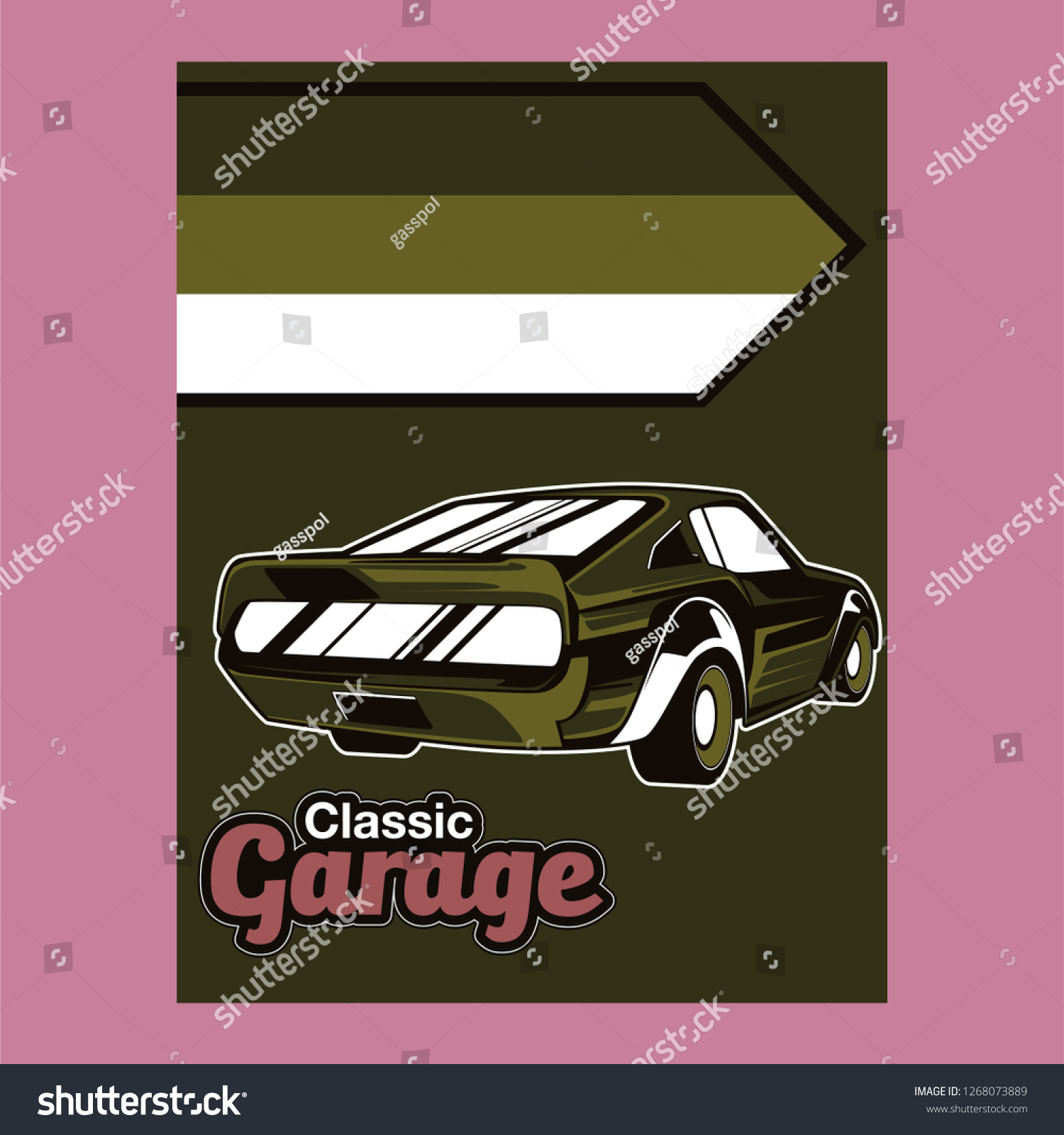 Muscle Car Retro 70s Vector Poster Stock Vector (Royalty Free ...