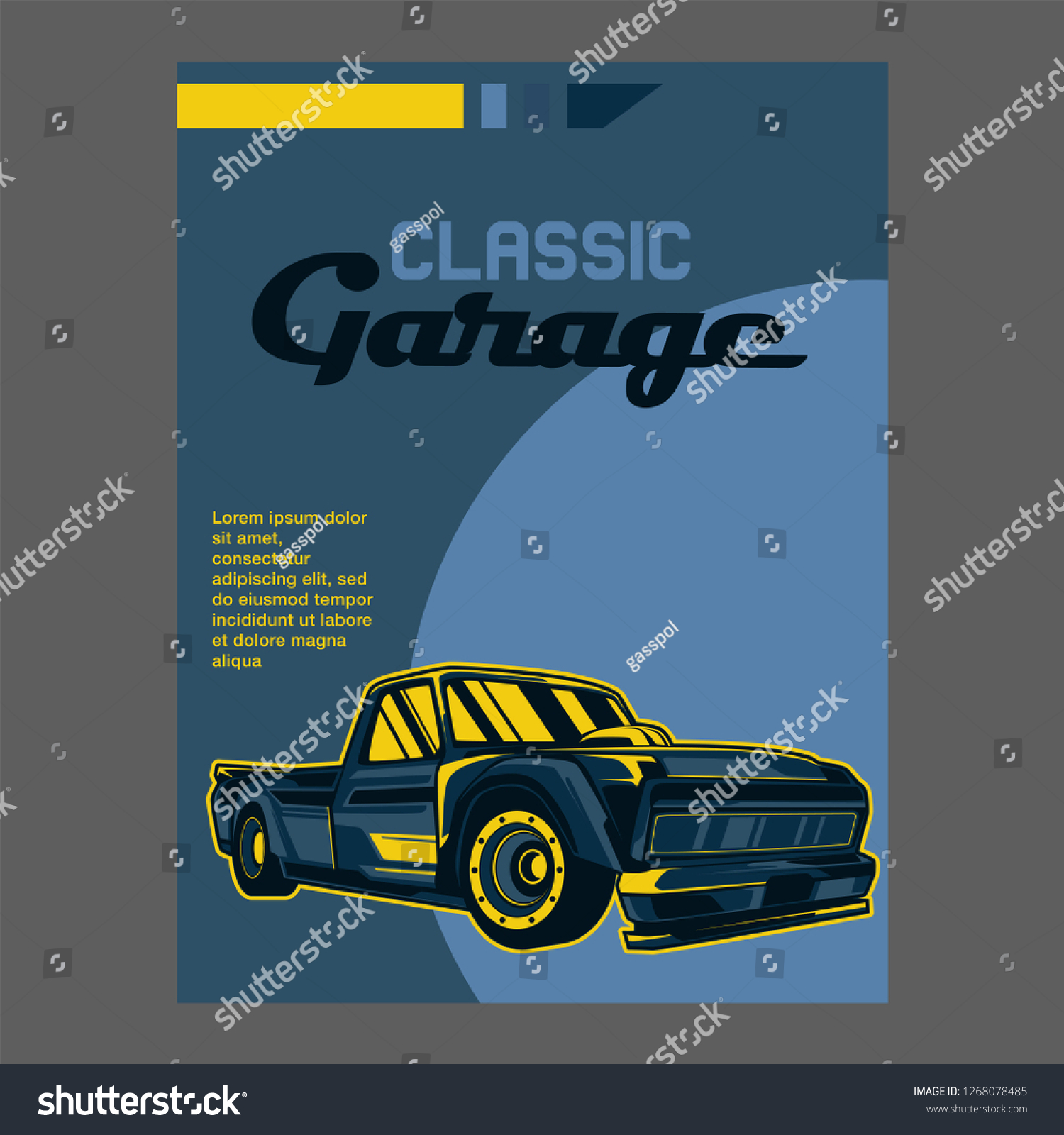 Muscle Car Retro 70s Vector Poster Stock Vector (Royalty Free ...