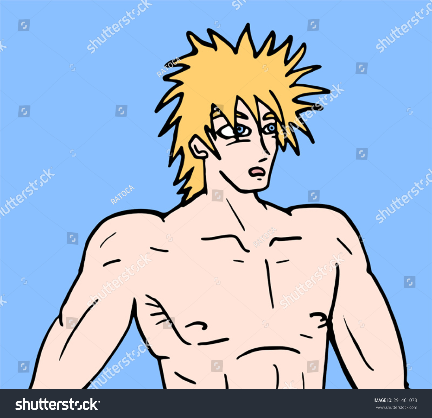 Muscle Character Stock Vector (Royalty Free) 291461078 | Shutterstock