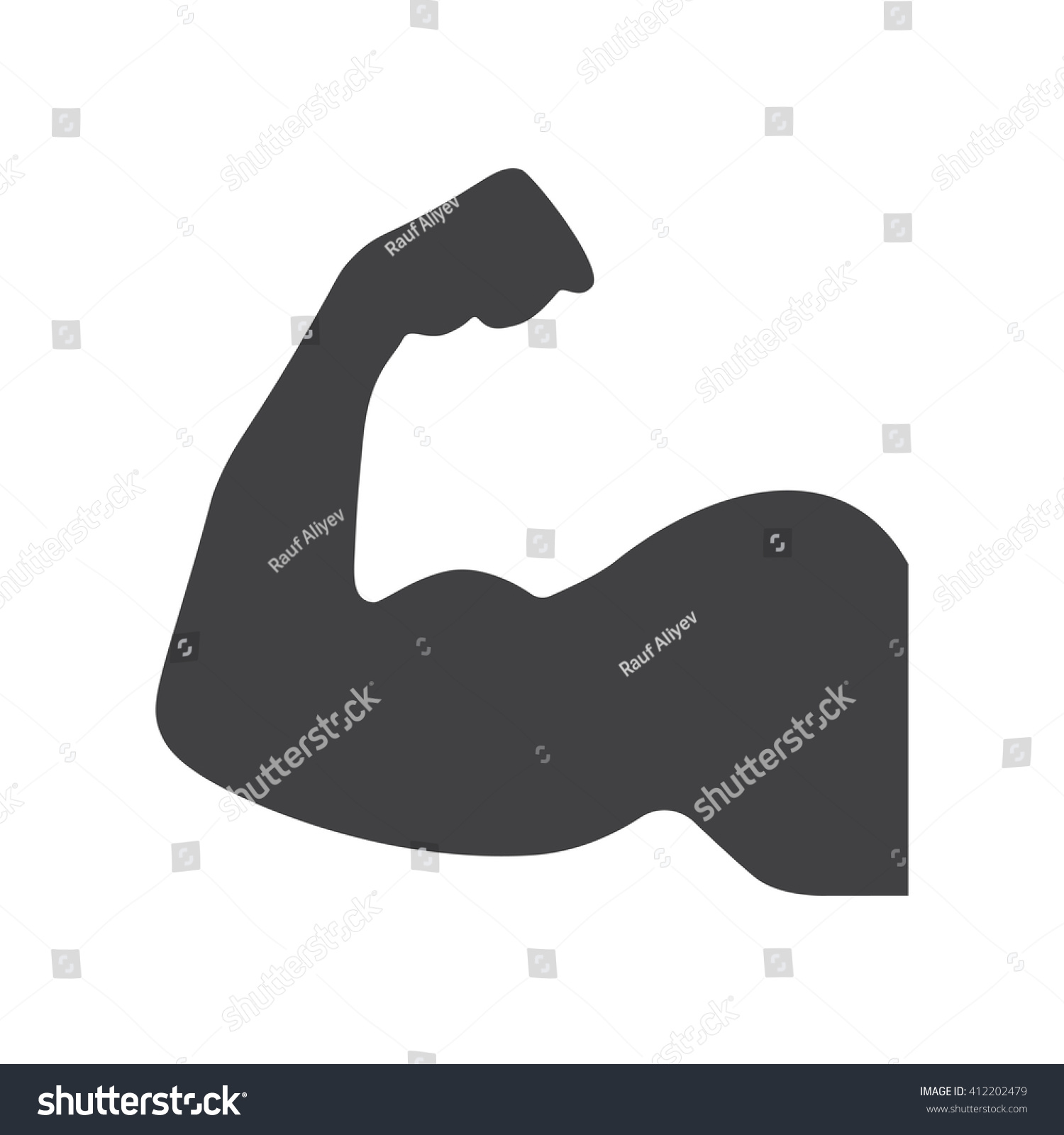 Muscle Icon Stock Vector 412202479 : Shutterstock