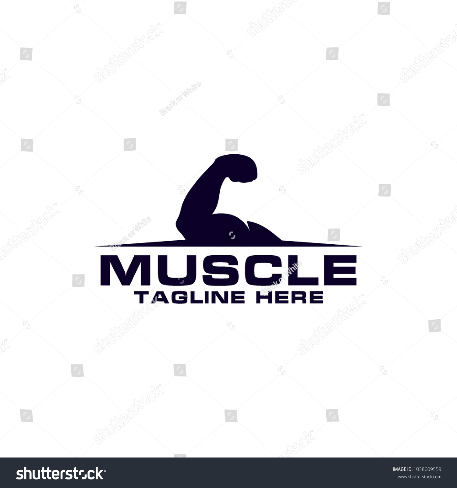 Muscle Logo Design Stock Vector (Royalty Free) 1038609559 | Shutterstock