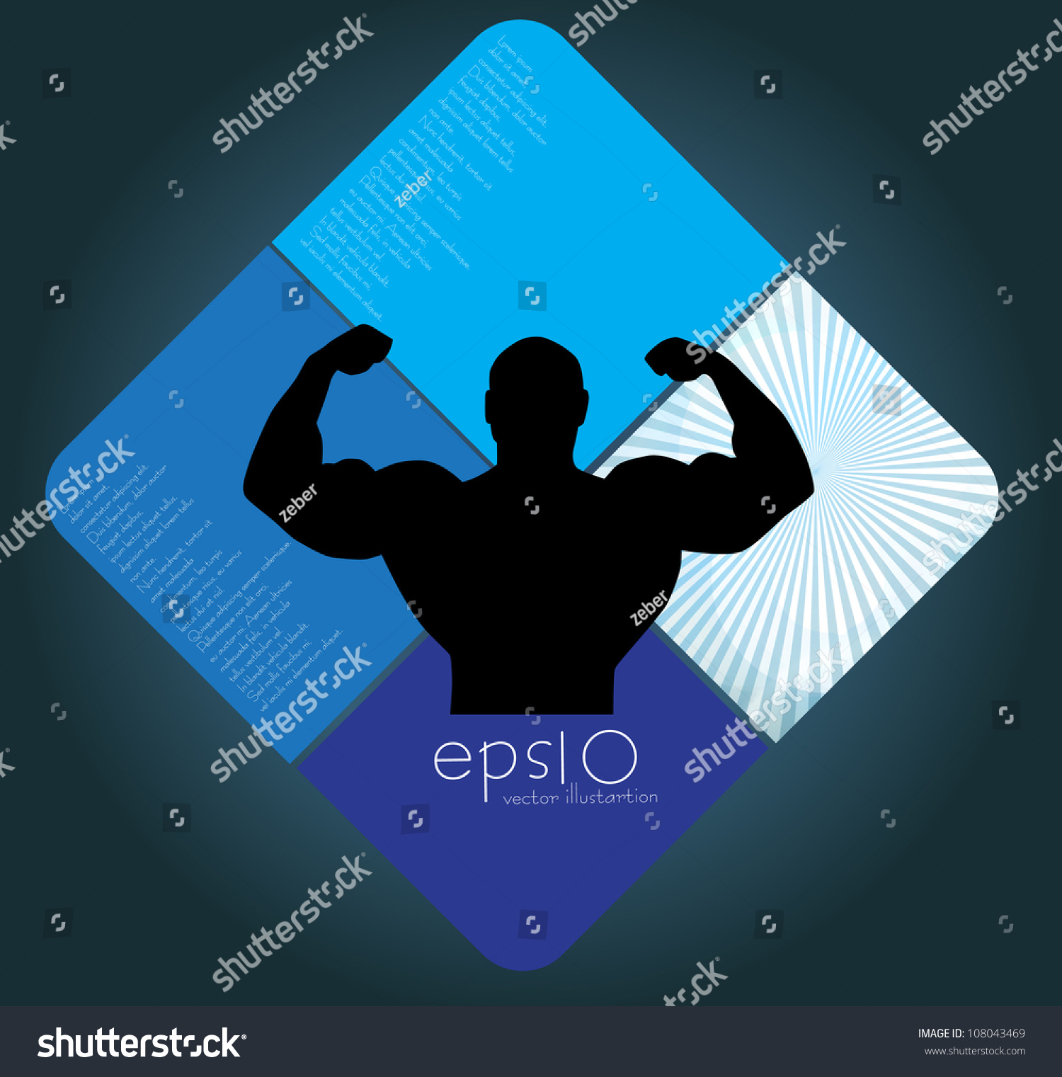 Muscle Man Stock Vector (Royalty Free) 108043469