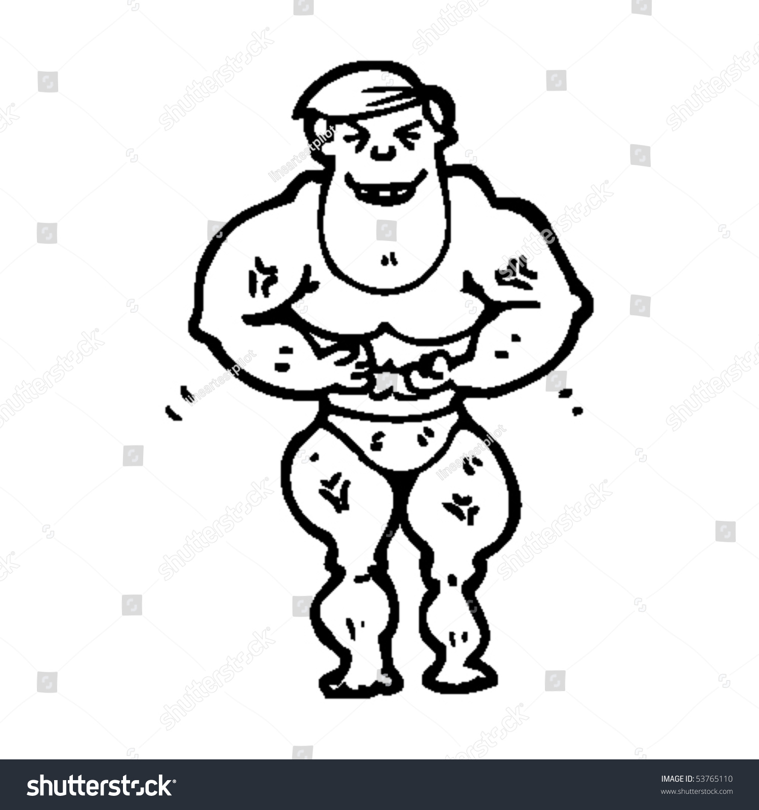 Muscle Man Cartoon Stock Vector (Royalty Free) 53765110 | Shutterstock