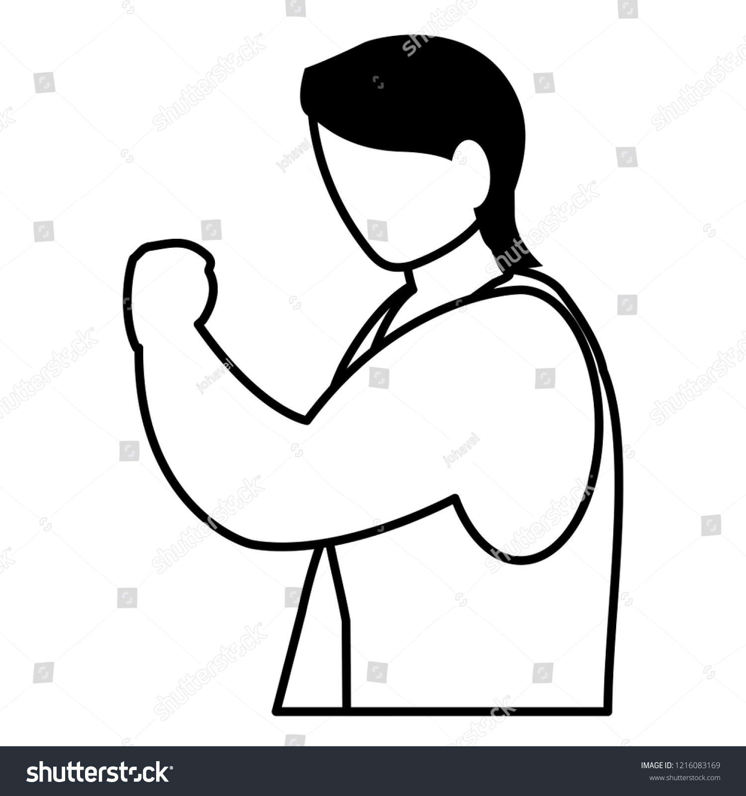 Muscle Man Design Stock Vector (Royalty Free) 1216083169 | Shutterstock