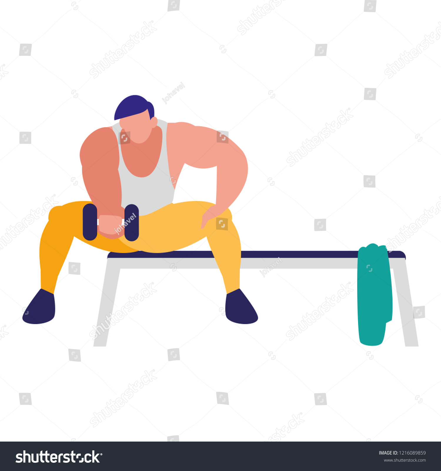 Muscle Man Design Stock Vector (Royalty Free) 1216089859 | Shutterstock