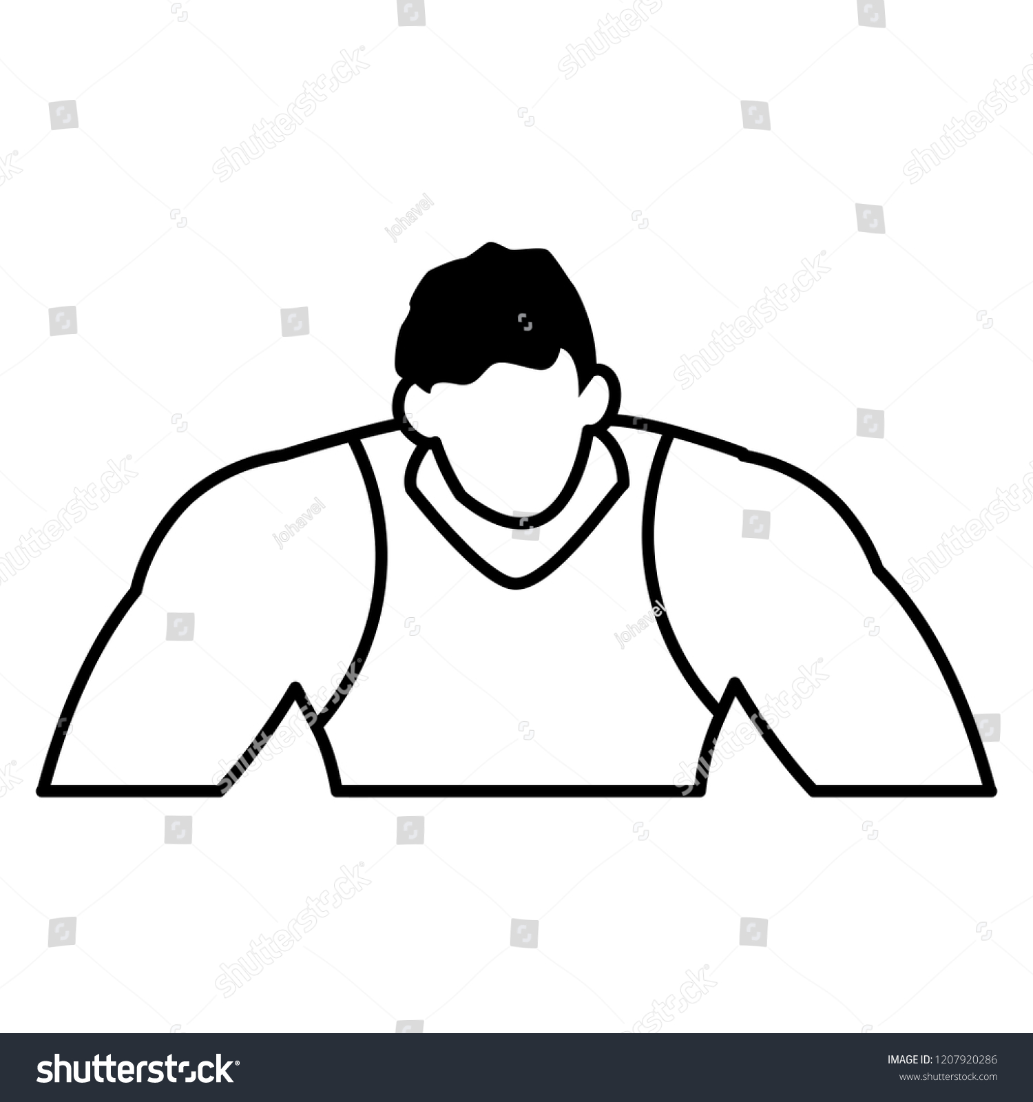 Muscle Man Icon Stock Vector (Royalty Free) 1207920286 | Shutterstock