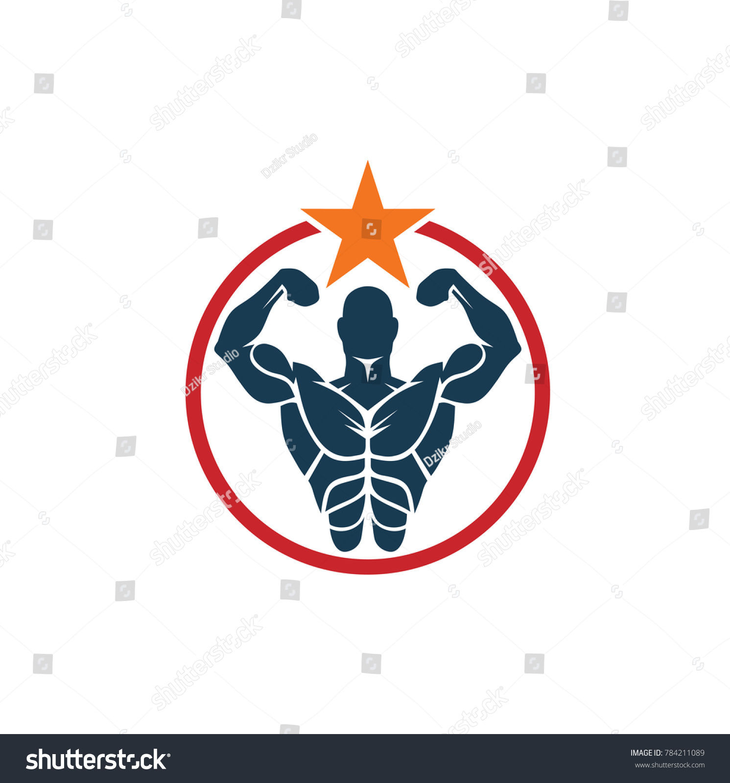 Muscle Star Logo Stock Vector (Royalty Free) 784211089 | Shutterstock
