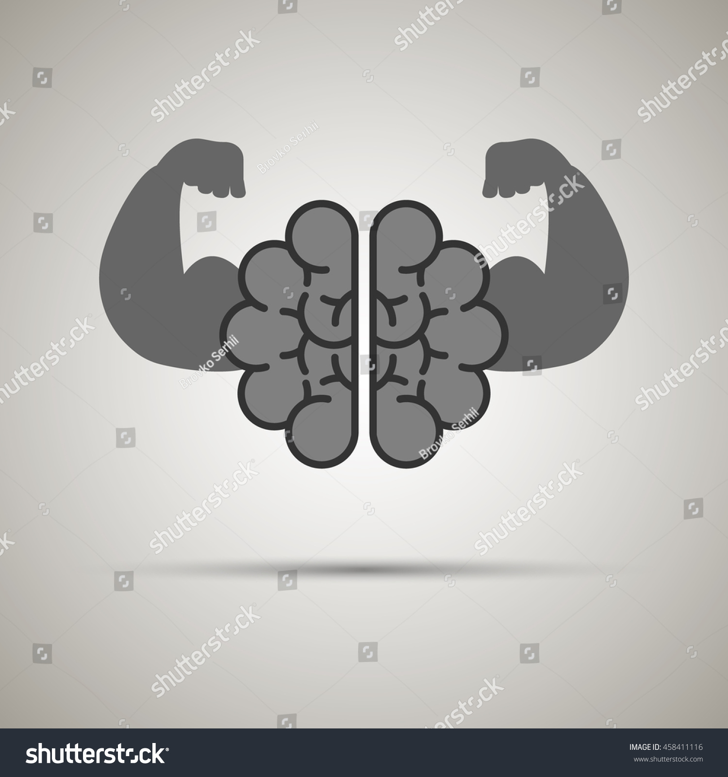 Muscles Brain Icon Stock Vector (Royalty Free) 458411116