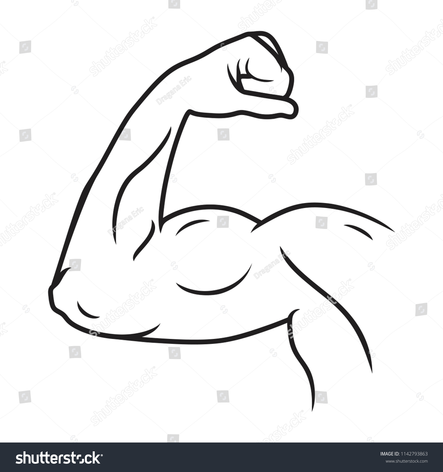 Muscular Arms Vector: Vector có sẵn (miễn phí bản quyền) 1142793863