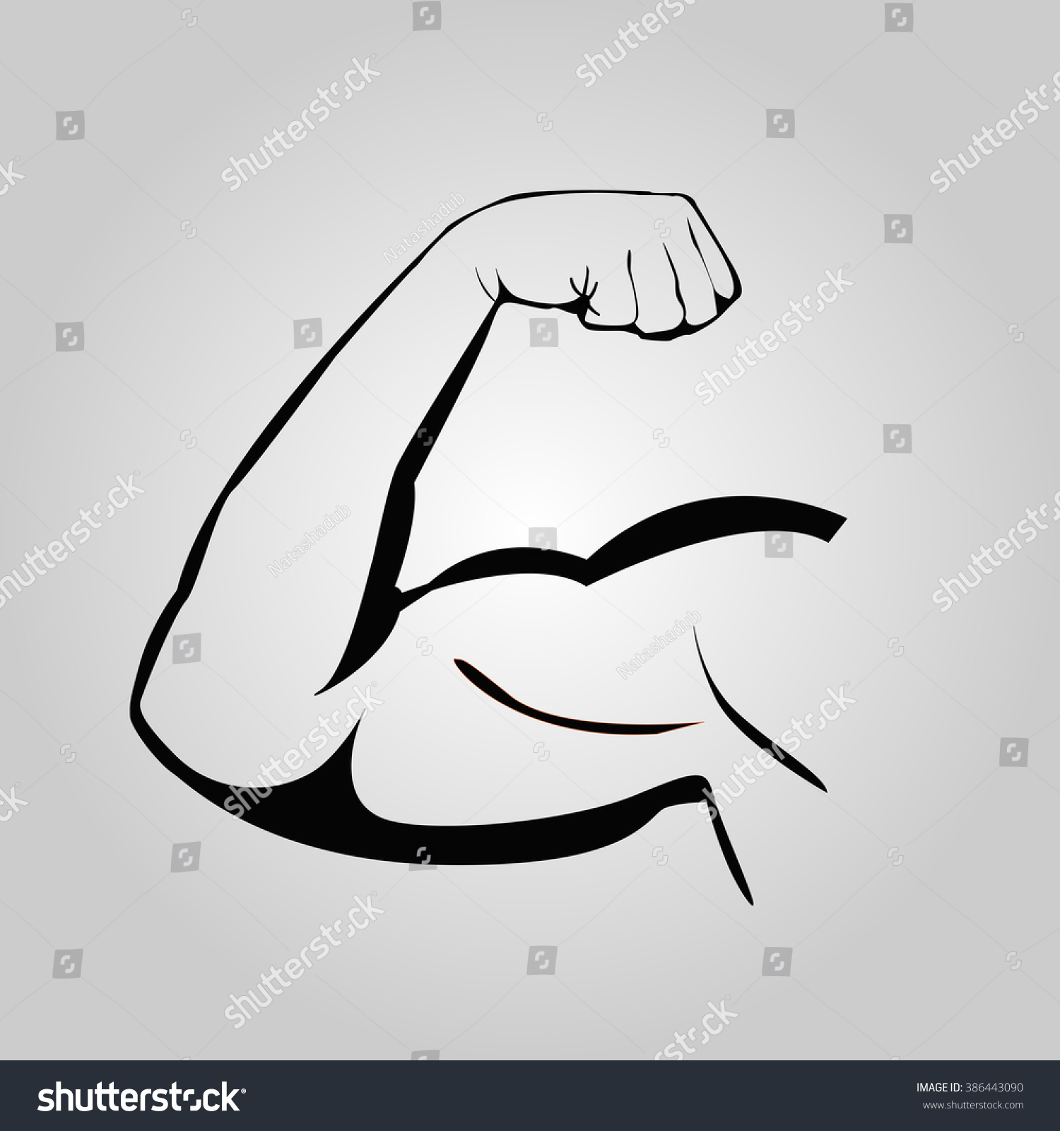 Muscular Human Arm Stock Vector (Royalty Free) 386443090