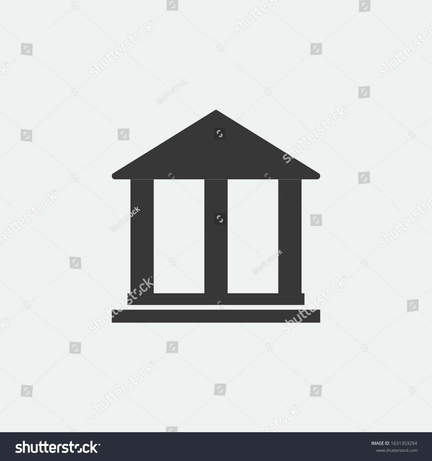 Museum Building Vector Icon Exhibition Stock Vector (Royalty Free ...