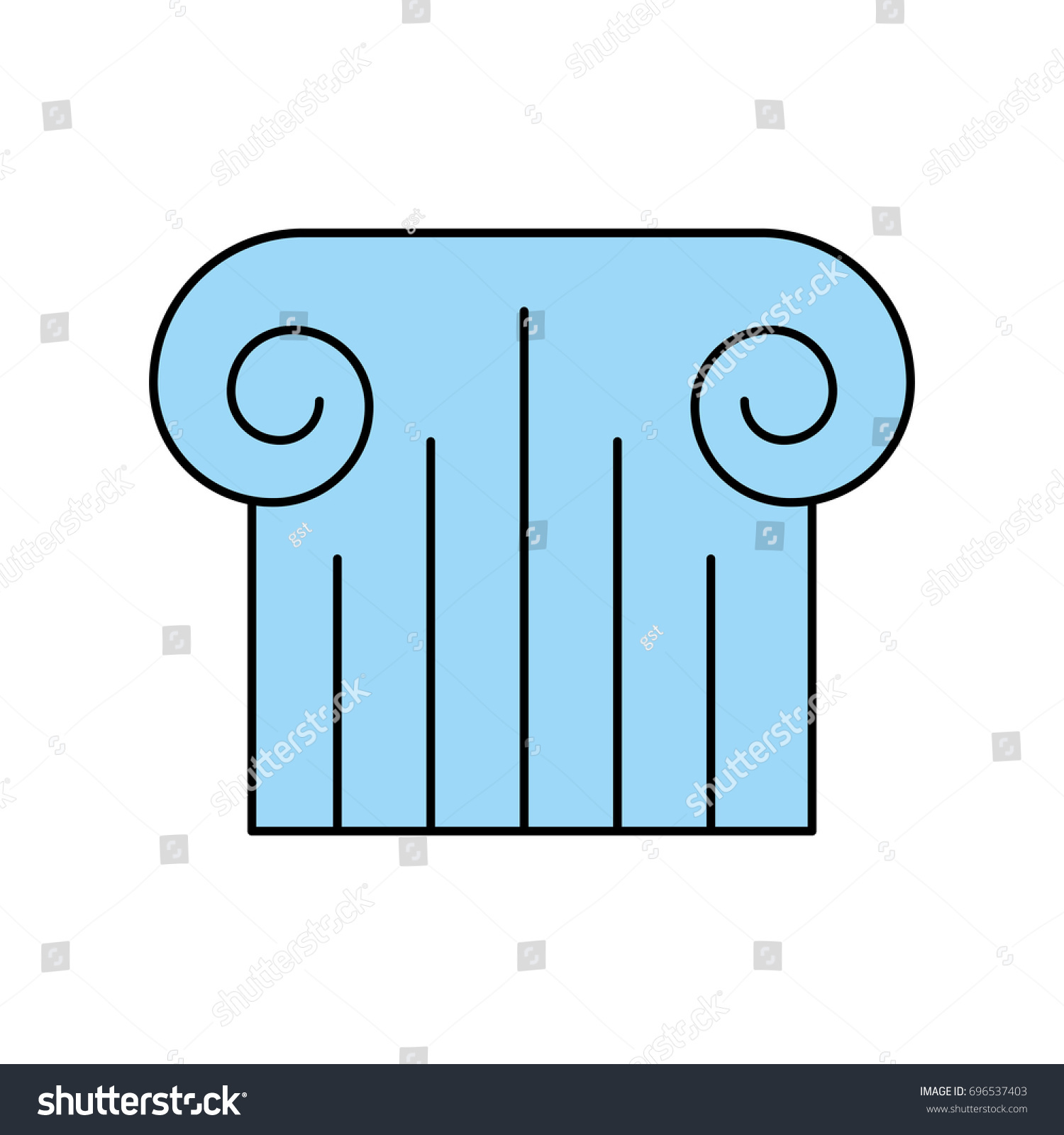 Museum Column Isolated Icon Stock Vector (Royalty Free) 696537403 ...
