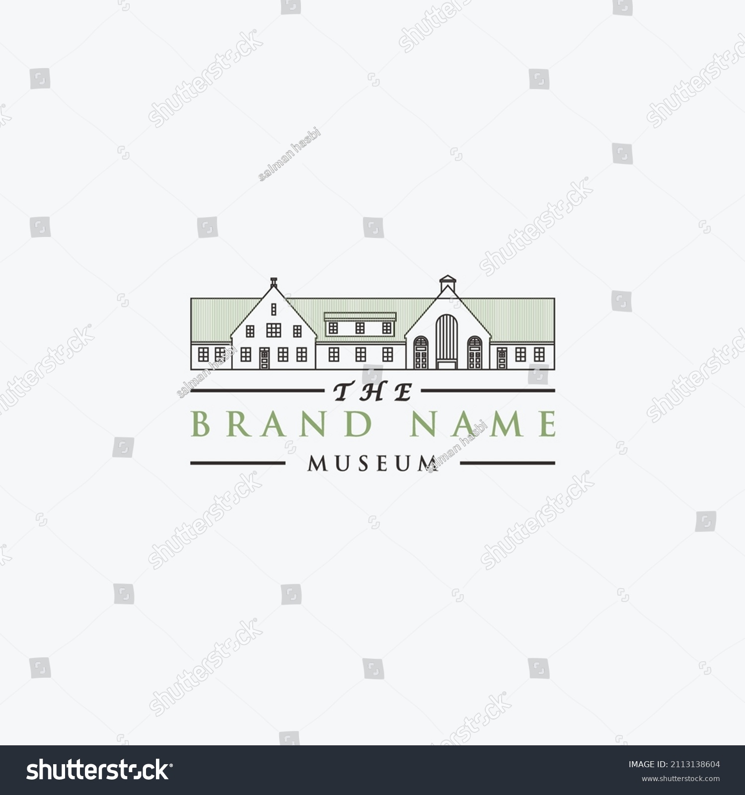 Museum Logo Icon Design Template Flat Stock Vector (Royalty Free ...