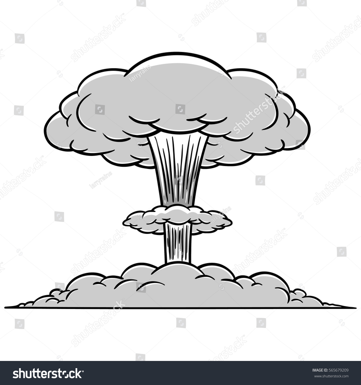 Mushroom Cloud Illustration Stock Vector (Royalty Free) 565679209 ...