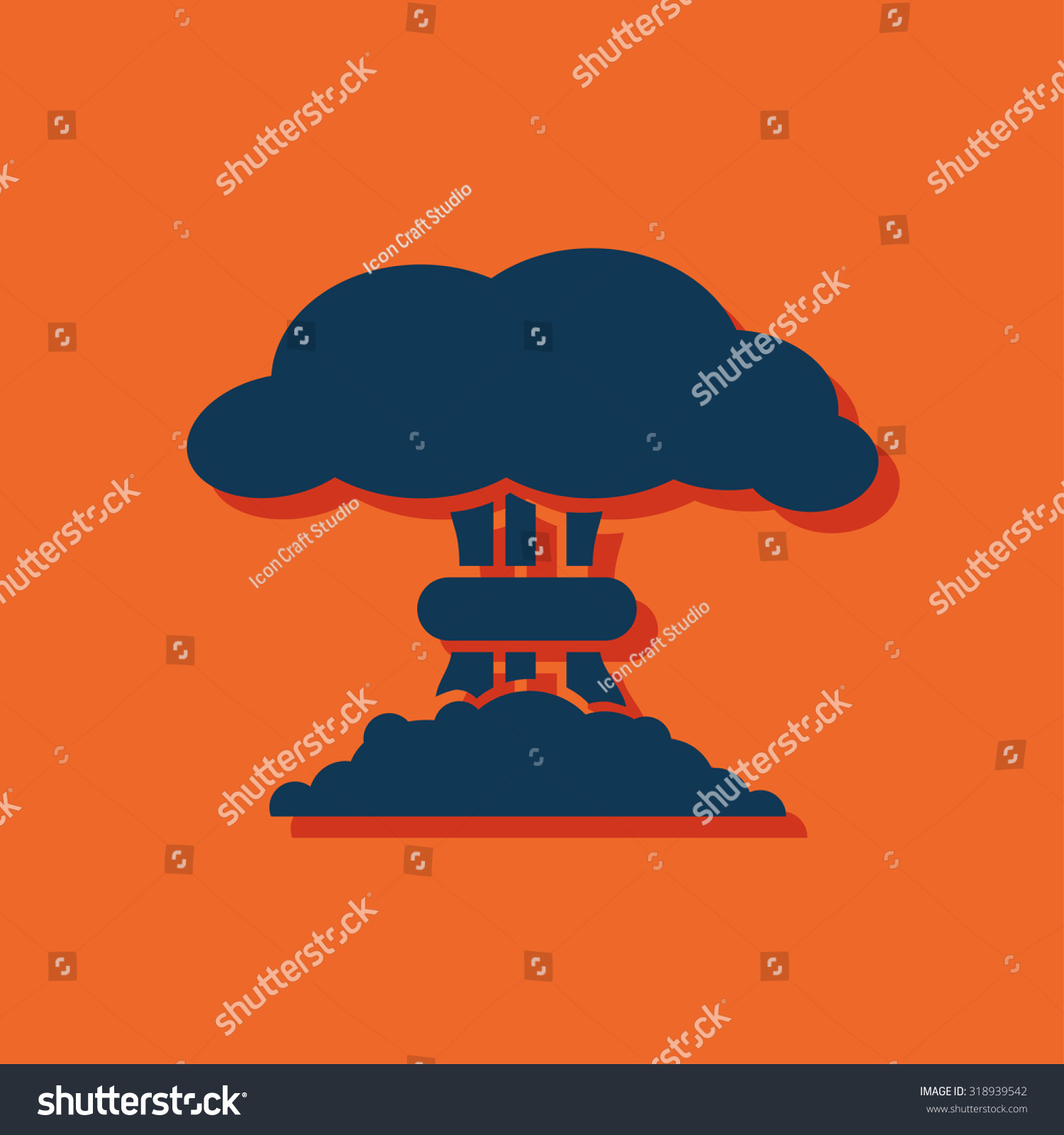 Mushroom Cloud Nuclear Explosion Silhouette Vector: เวกเตอร์สต็อก (ปลอด ...