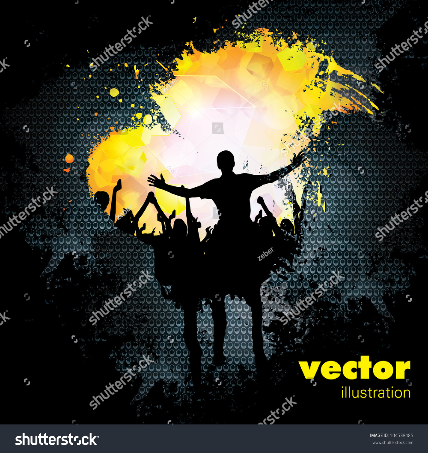 Music Background Poster Stock Vector (Royalty Free) 104538485