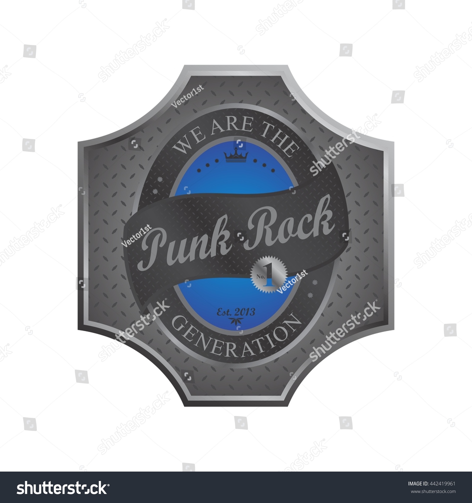 Music Badge Vector Stock Vector (Royalty Free) 442419961 | Shutterstock