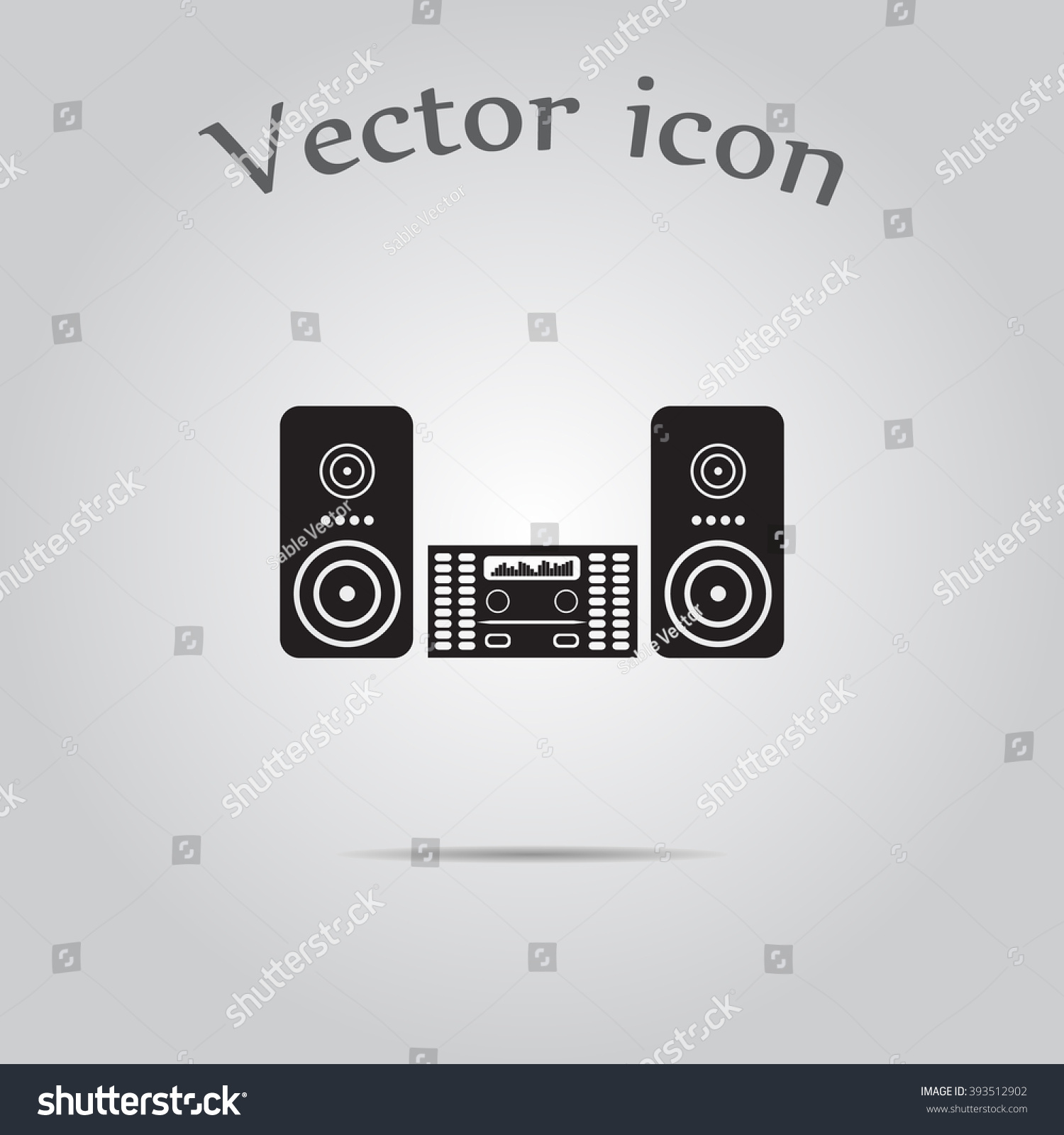 Music Center Vector Icon Stock Vector (Royalty Free) 393512902 ...