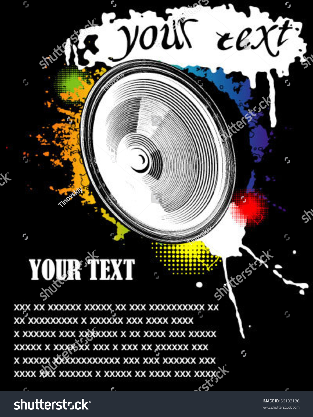 Music Concept Poster Template Elements Layered: vector de stock (libre ...
