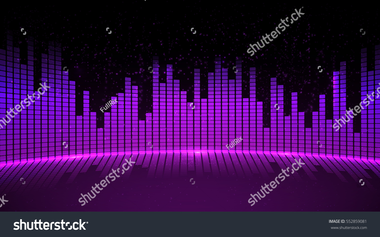 Music Equalizer Background Vector Illustration Stock Vector (Royalty ...