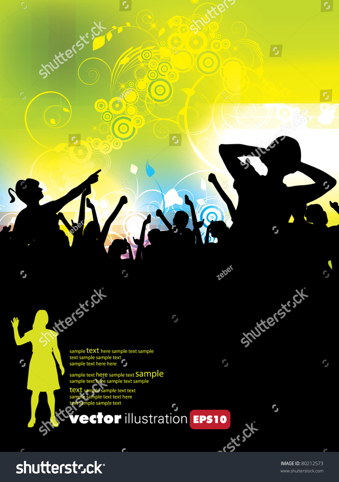 Music Event Background Vector Eps10 Illustration Stock Vector (Royalty ...