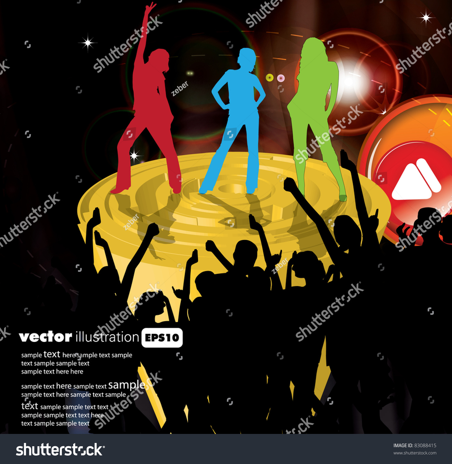 Music Event Background Vector Eps10 Illustration Stock Vector (Royalty ...