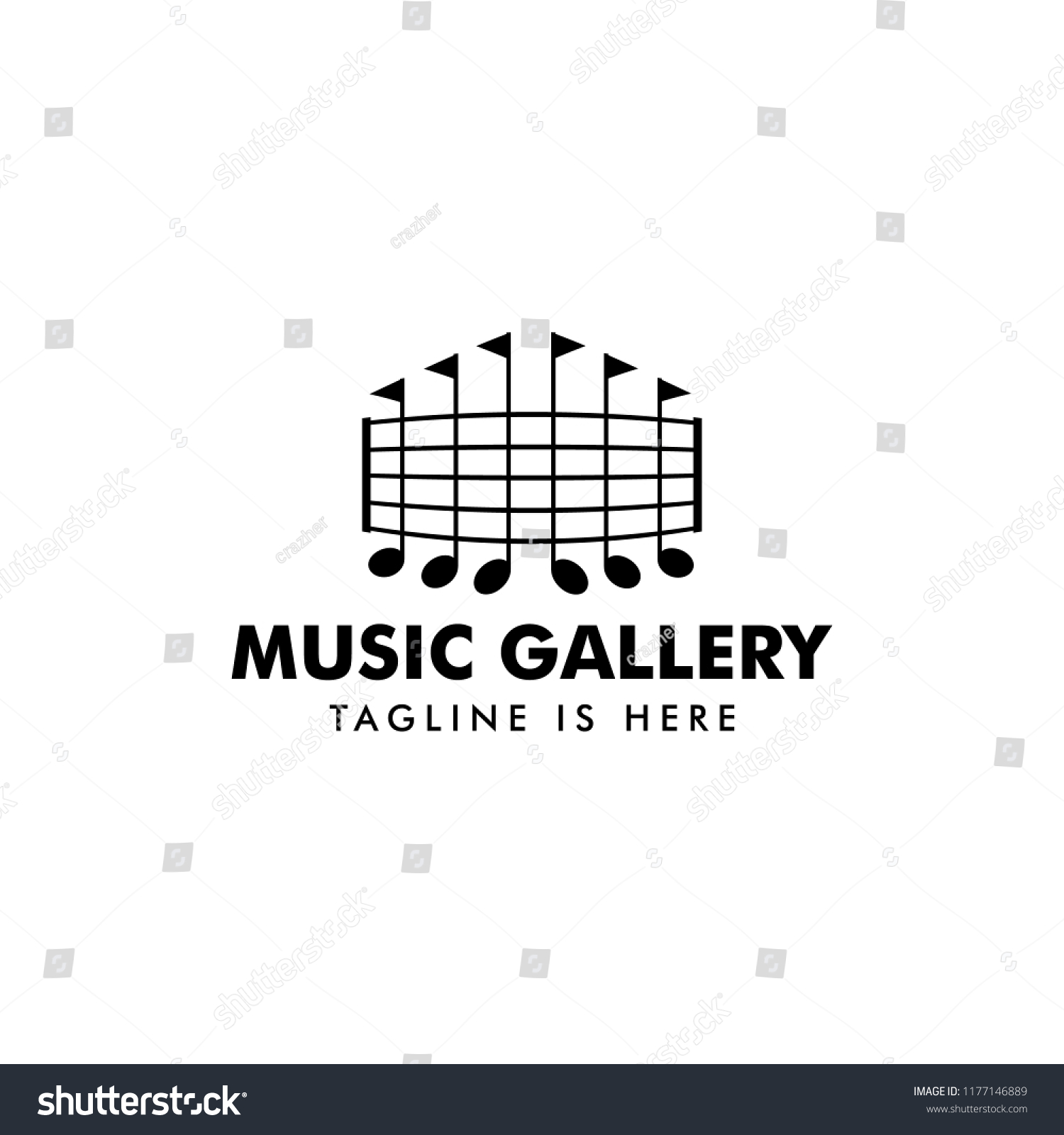 Music Event Logo Vector Stock Vector (Royalty Free) 1177146889