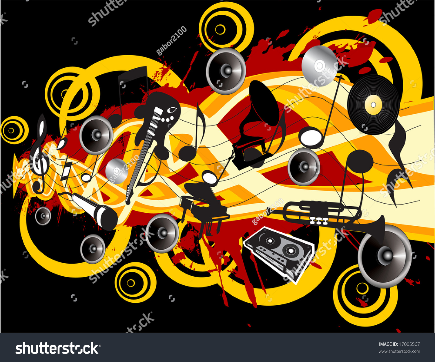 Music Explosion Vector Illustration Template: Vector có sẵn (miễn phí ...