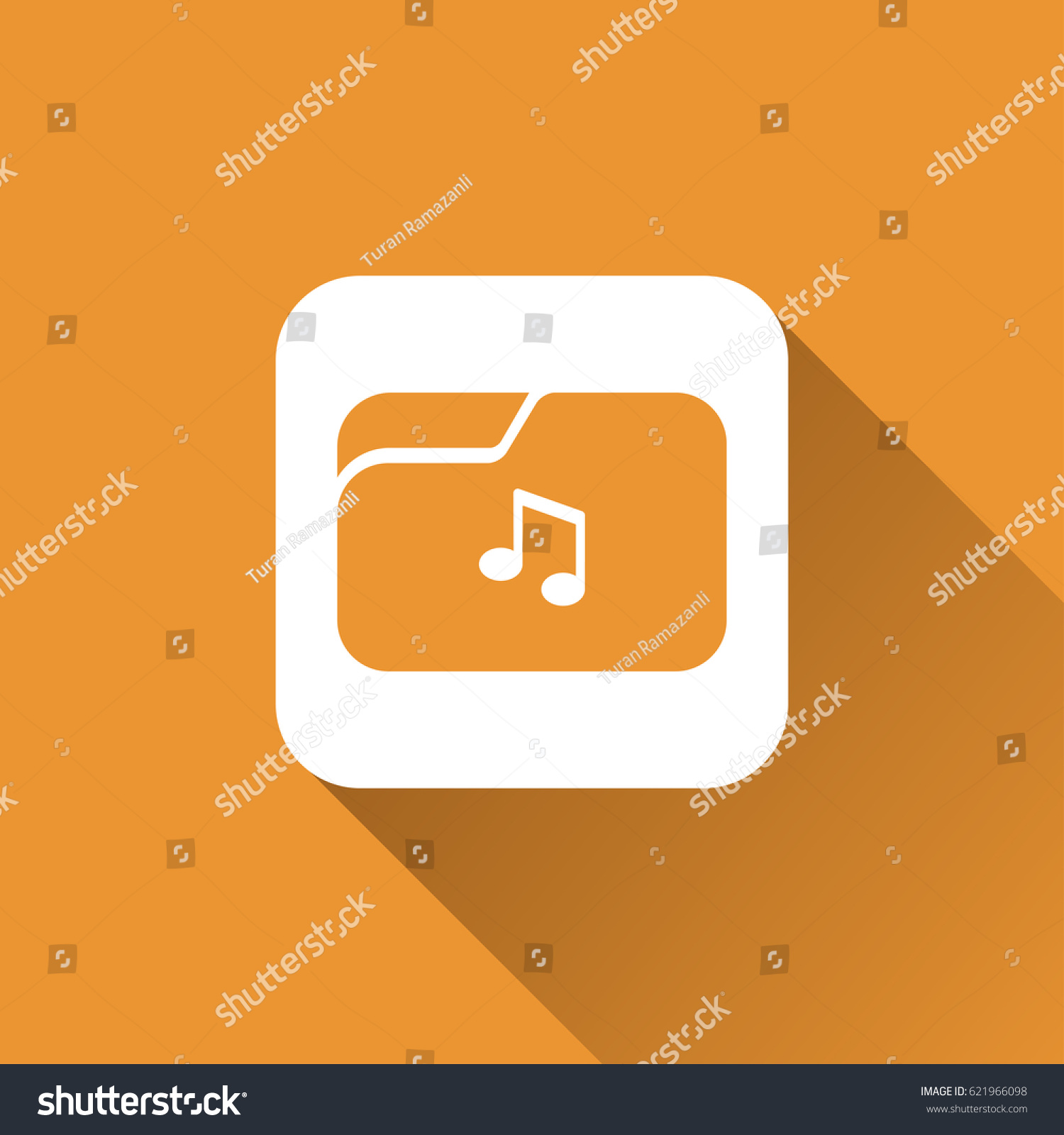 Music Folder Icon Stock Vector (Royalty Free) 621966098
