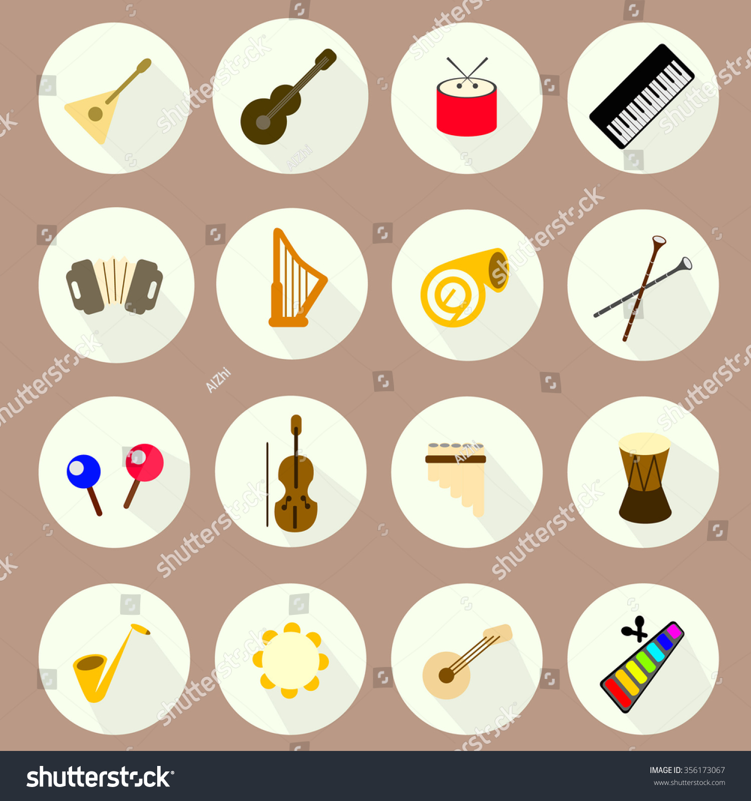 Music Instruments Pictogram Stock-vektorgrafik 356173067 - Shutterstock