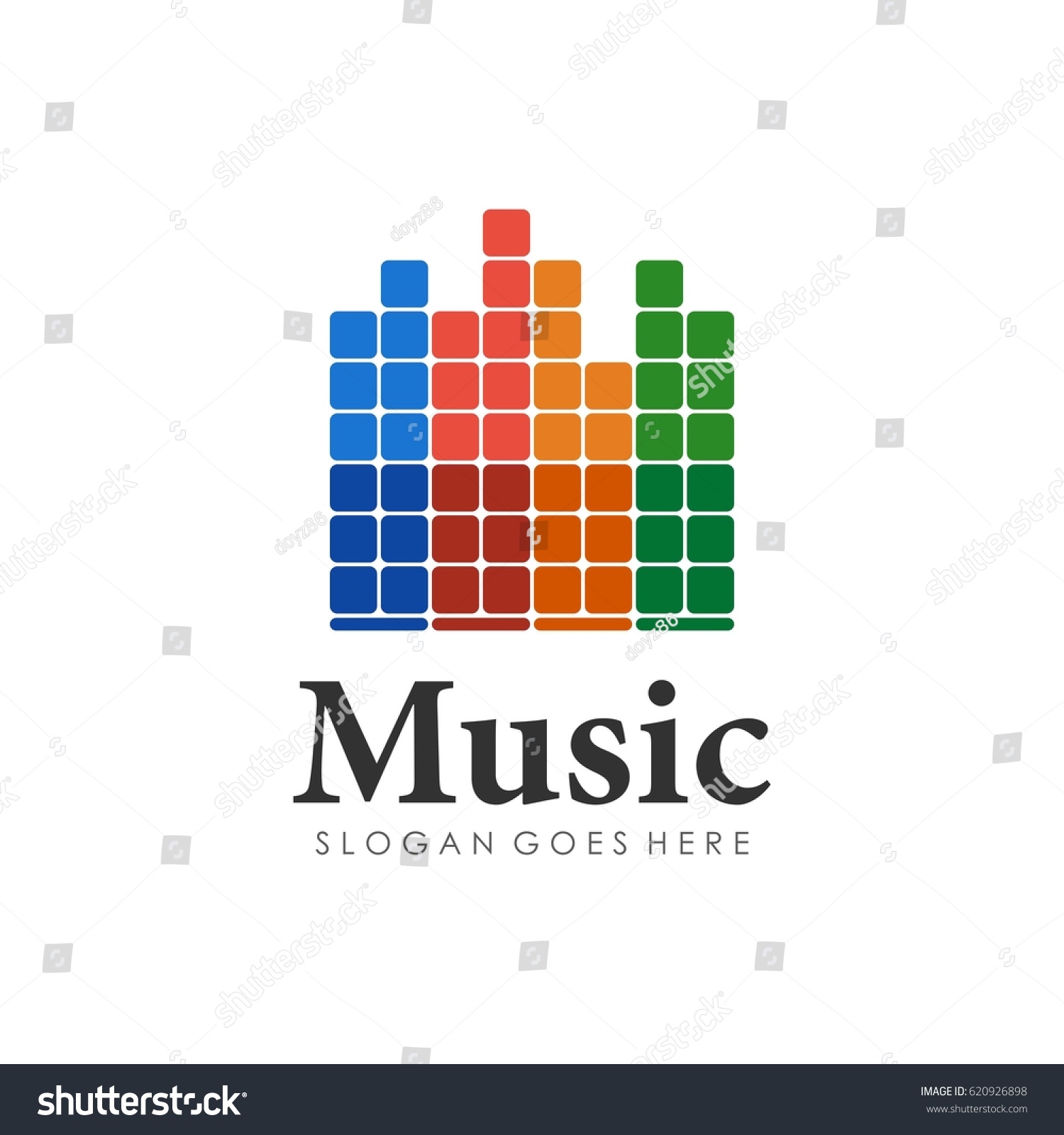 Music Logo Design Vector Stock Vector (Royalty Free) 620926898 ...