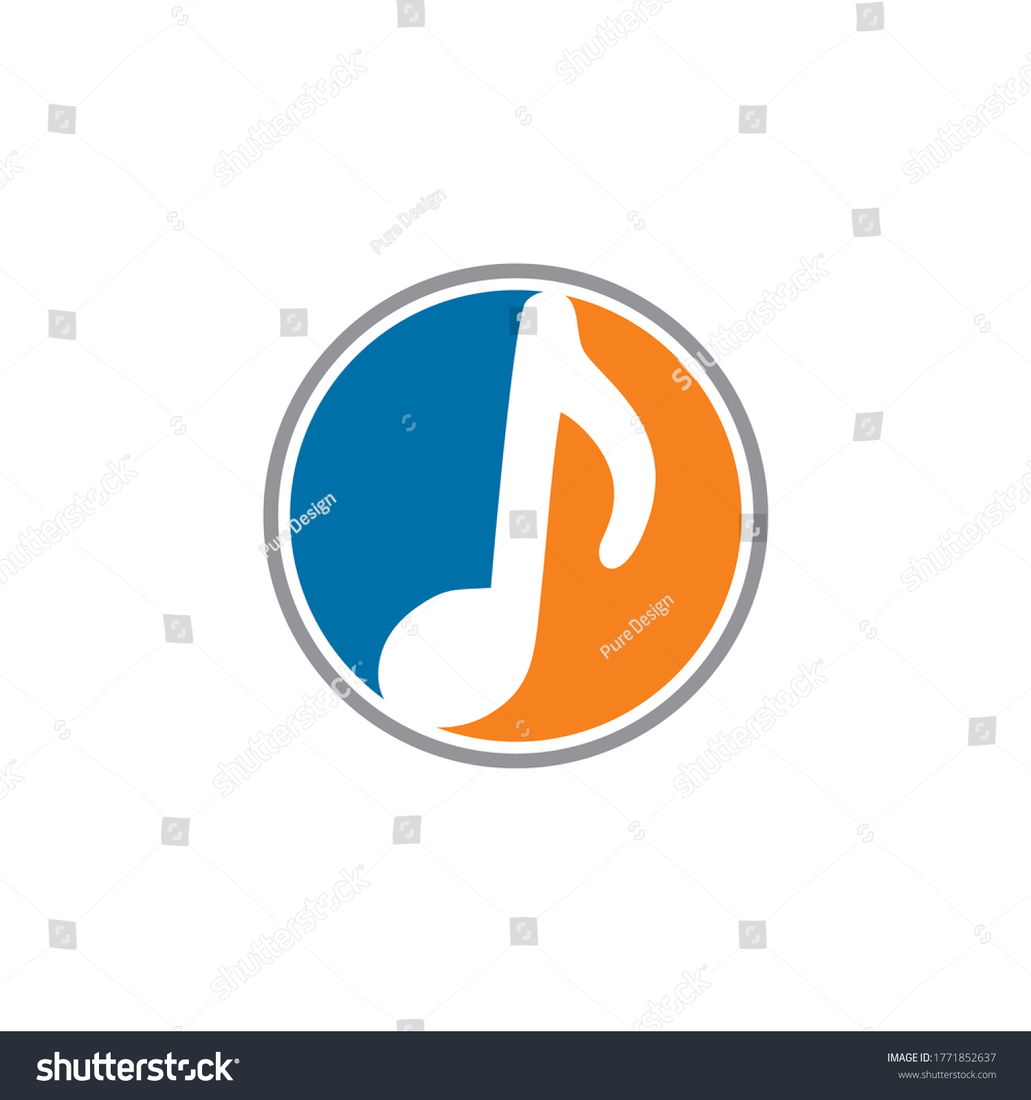 Music Logo Melody Logo Vector Stock Vector (Royalty Free) 1771852637