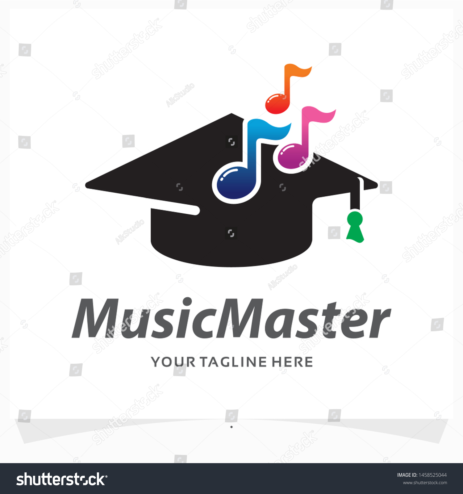 Music Master Logo Design Template: เวกเตอร์สต็อก (ปลอดค่าลิขสิทธิ์ ...
