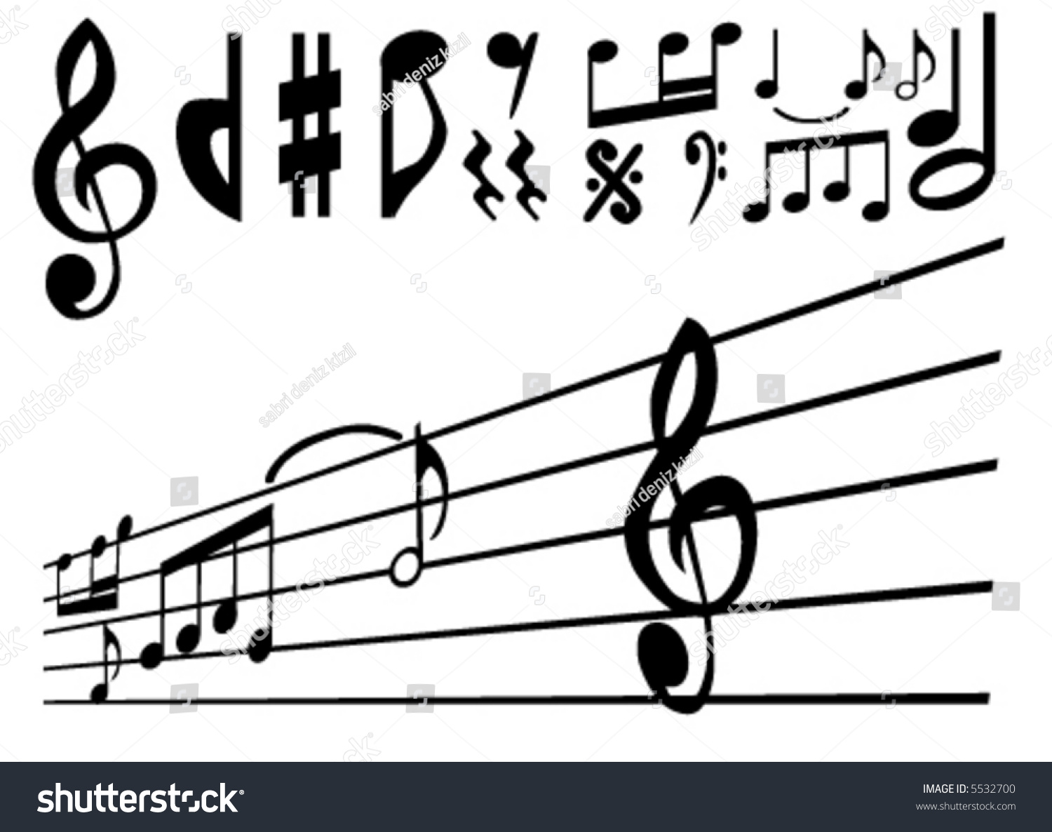 Music Note Sign Vector Stock Vector (Royalty Free) 5532700 | Shutterstock