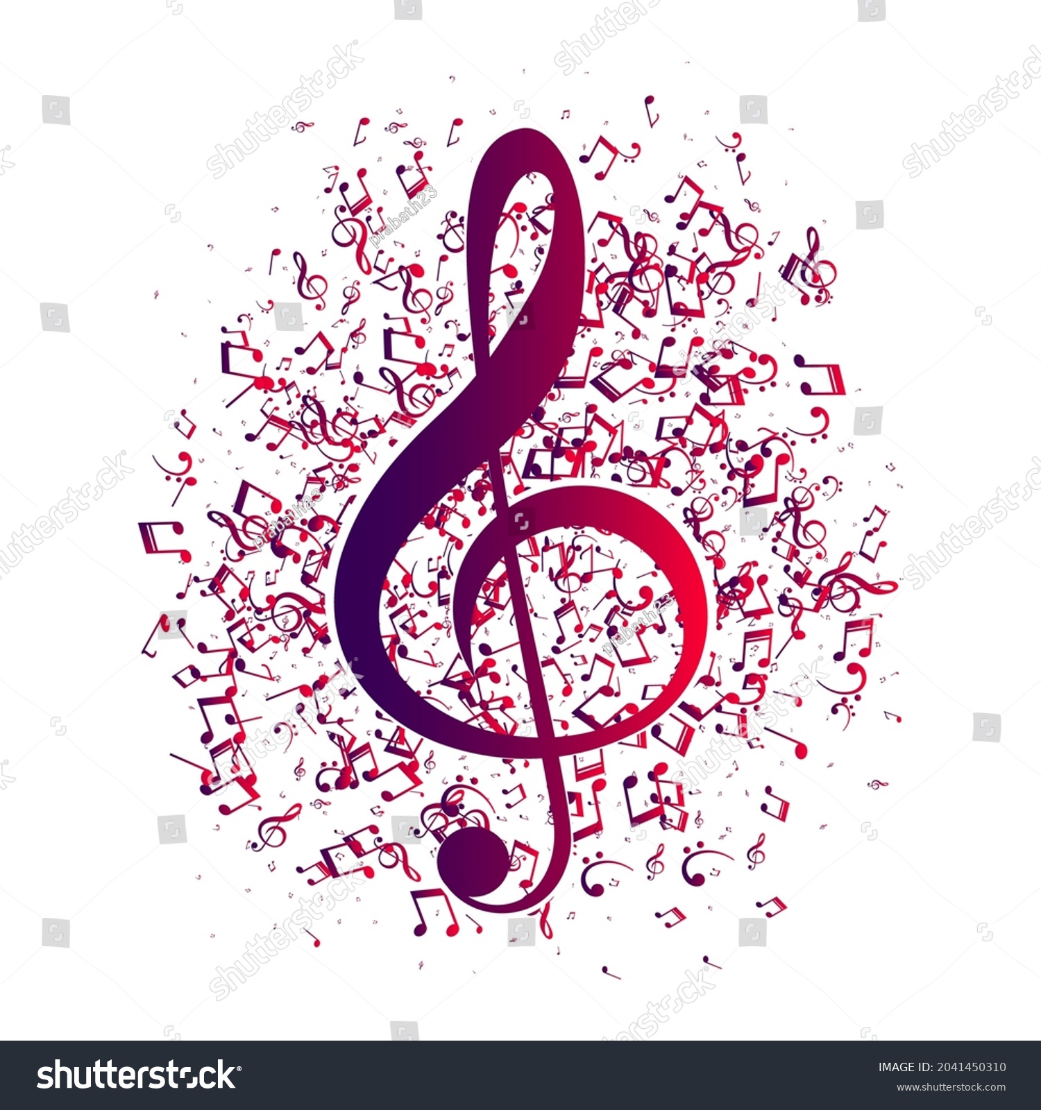 Music Note Background Vector Png Stock Vector (Royalty Free) 2041450310