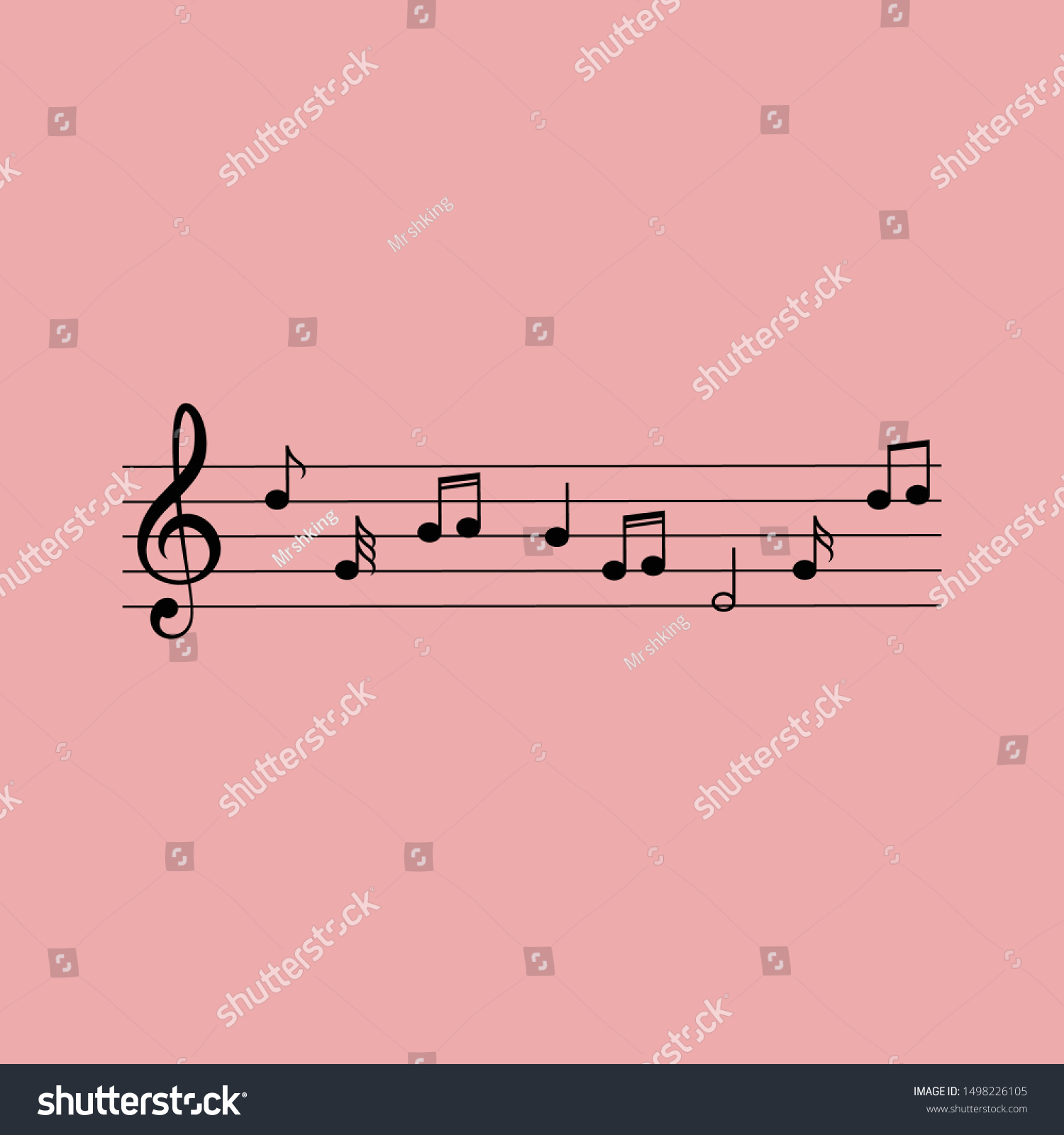 Music Note Bar Vector Art Stock Vector (Royalty Free) 1498226105 ...