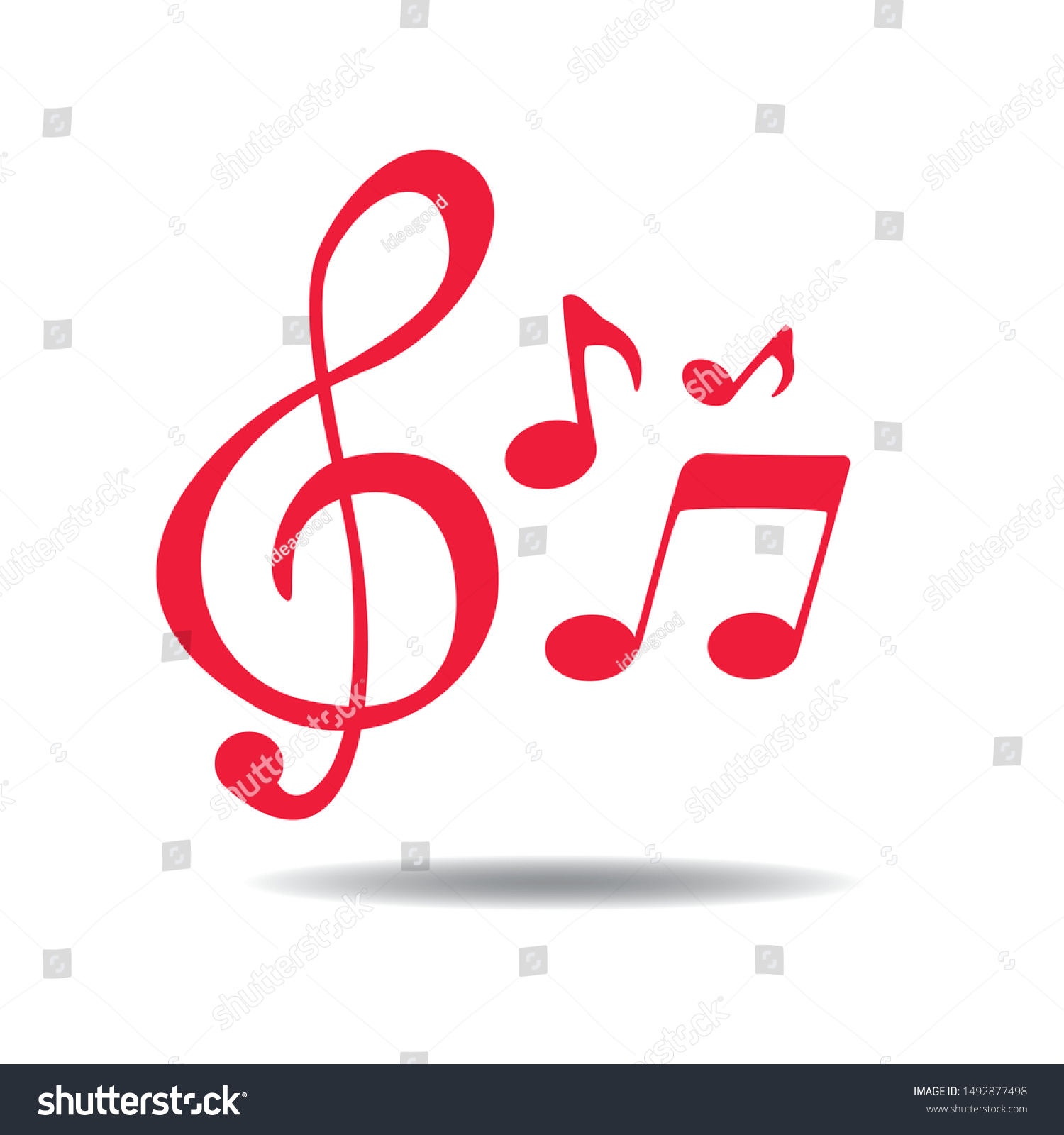 Music Note Element Icon Vector Concept Stock Vector (Royalty Free ...