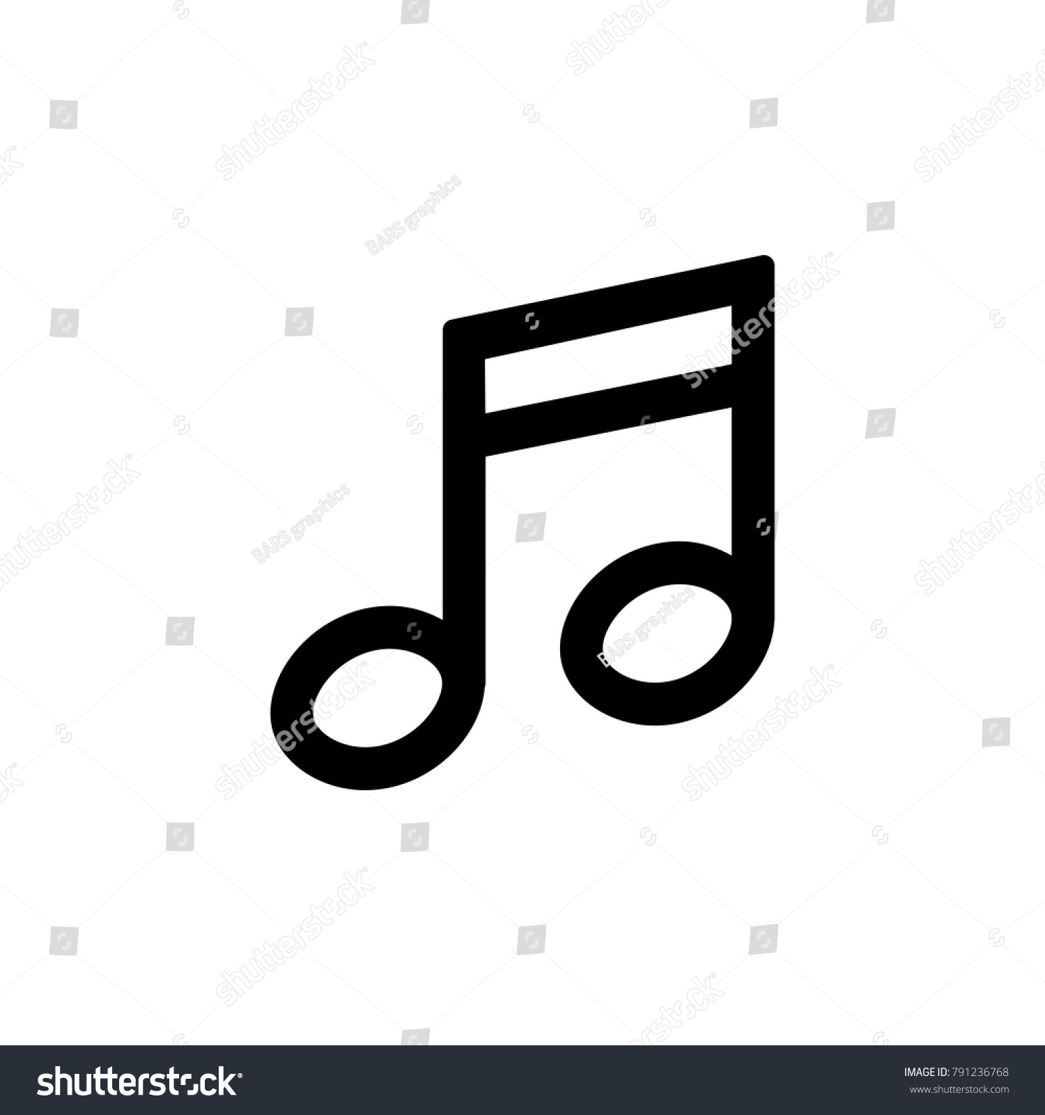 Music Note Icon Simple Flat Style Stock Vector (Royalty Free) 791236768 ...