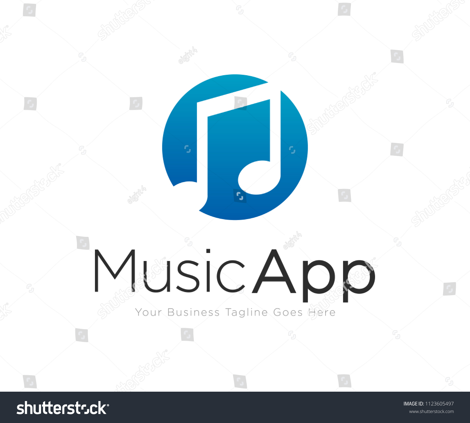 Music Note Logo Design Template Vector Stock Vector (Royalty Free ...