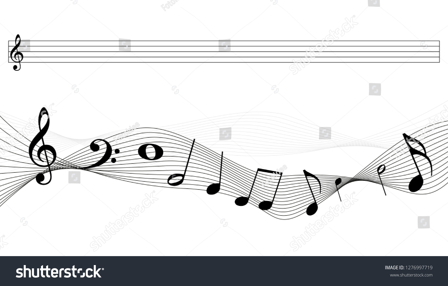 Music Notes Background Black Vector Illustration Stock Vector (Royalty ...