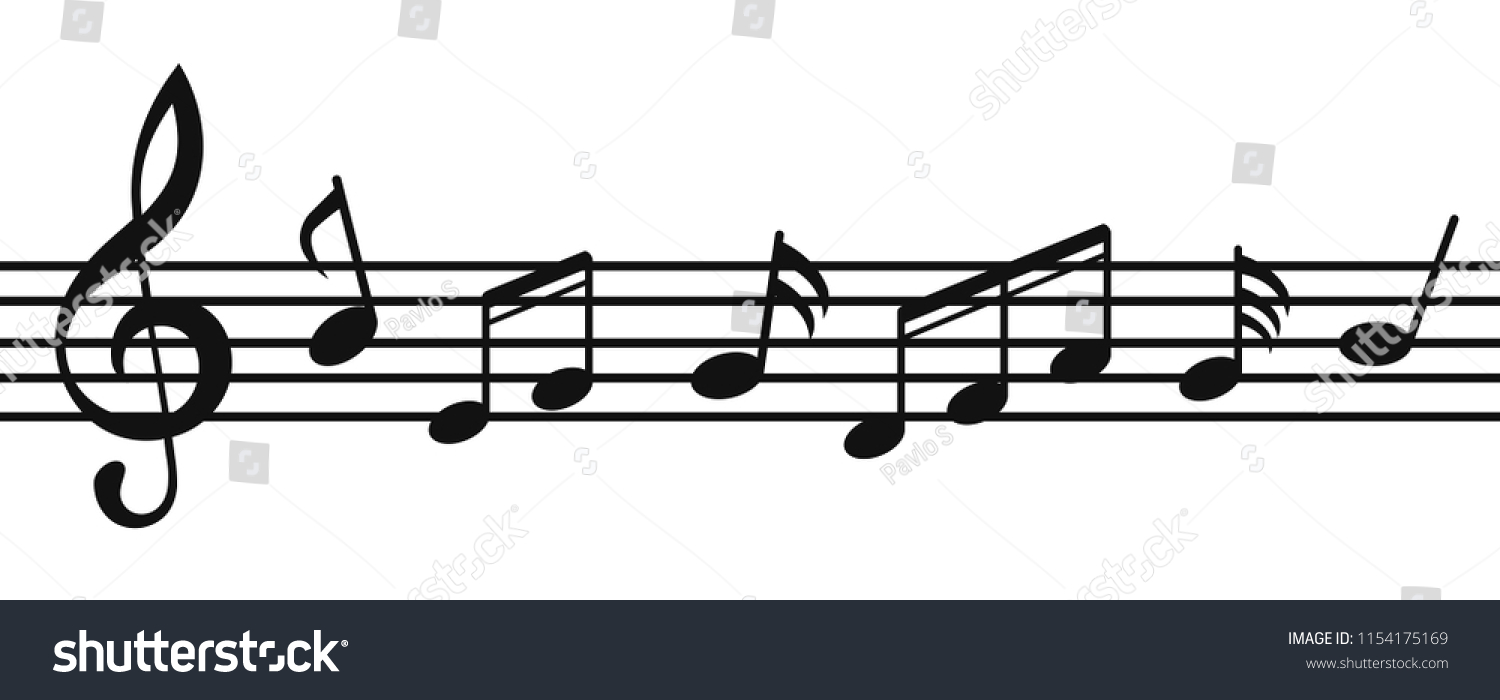 Vektor Stok Music Notes Background Musical Notes Stock (Tanpa Royalti ...