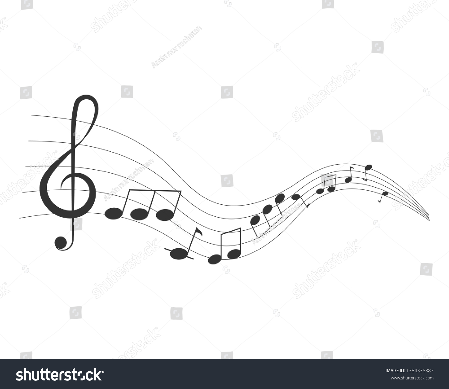 Music Notes Background Vector 스톡 벡터(로열티 프리) 1384335887 | Shutterstock