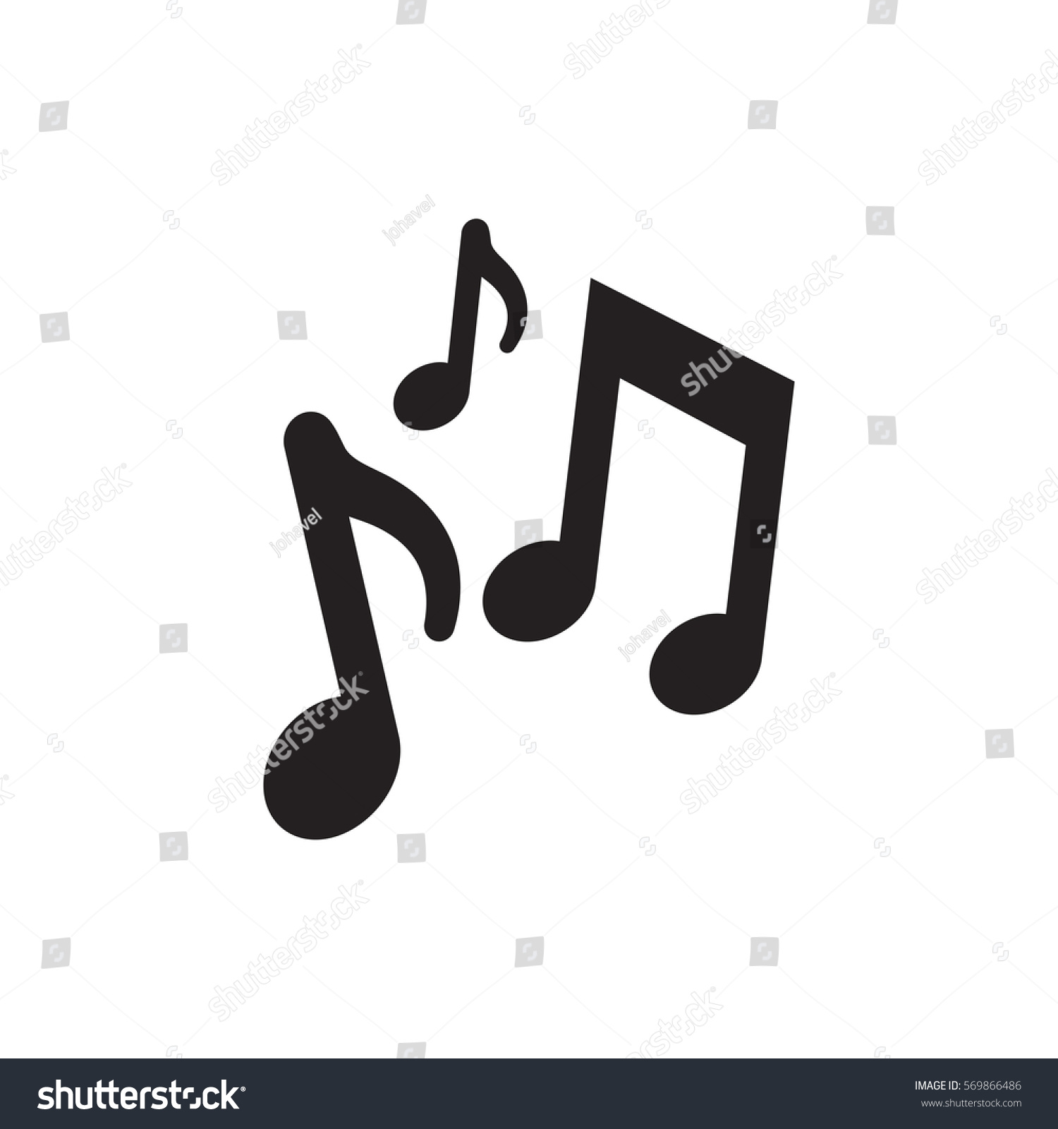 Music Notes Composite Creative Pictogram Vector Stock Vector (Royalty ...