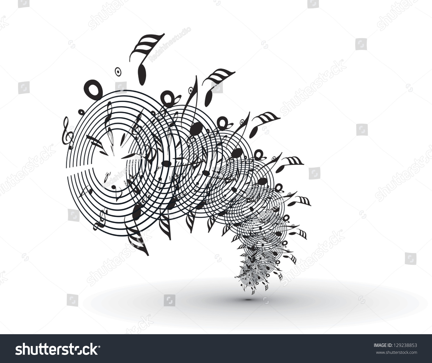 Music Notes Design Use Vector Illustration: vector de stock (libre de ...