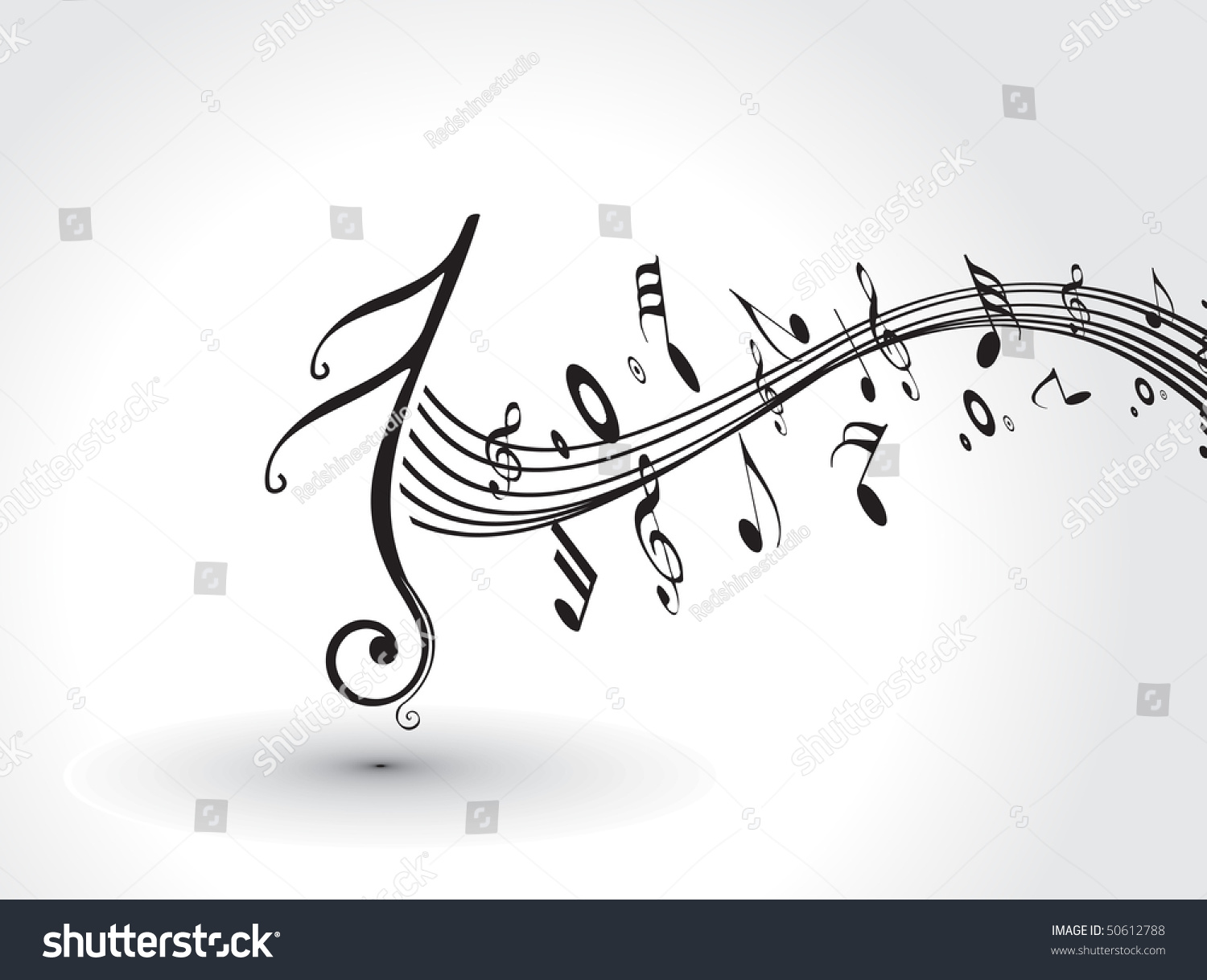 Music Notes Design Use Vector Illustration: vetor stock (livre de ...