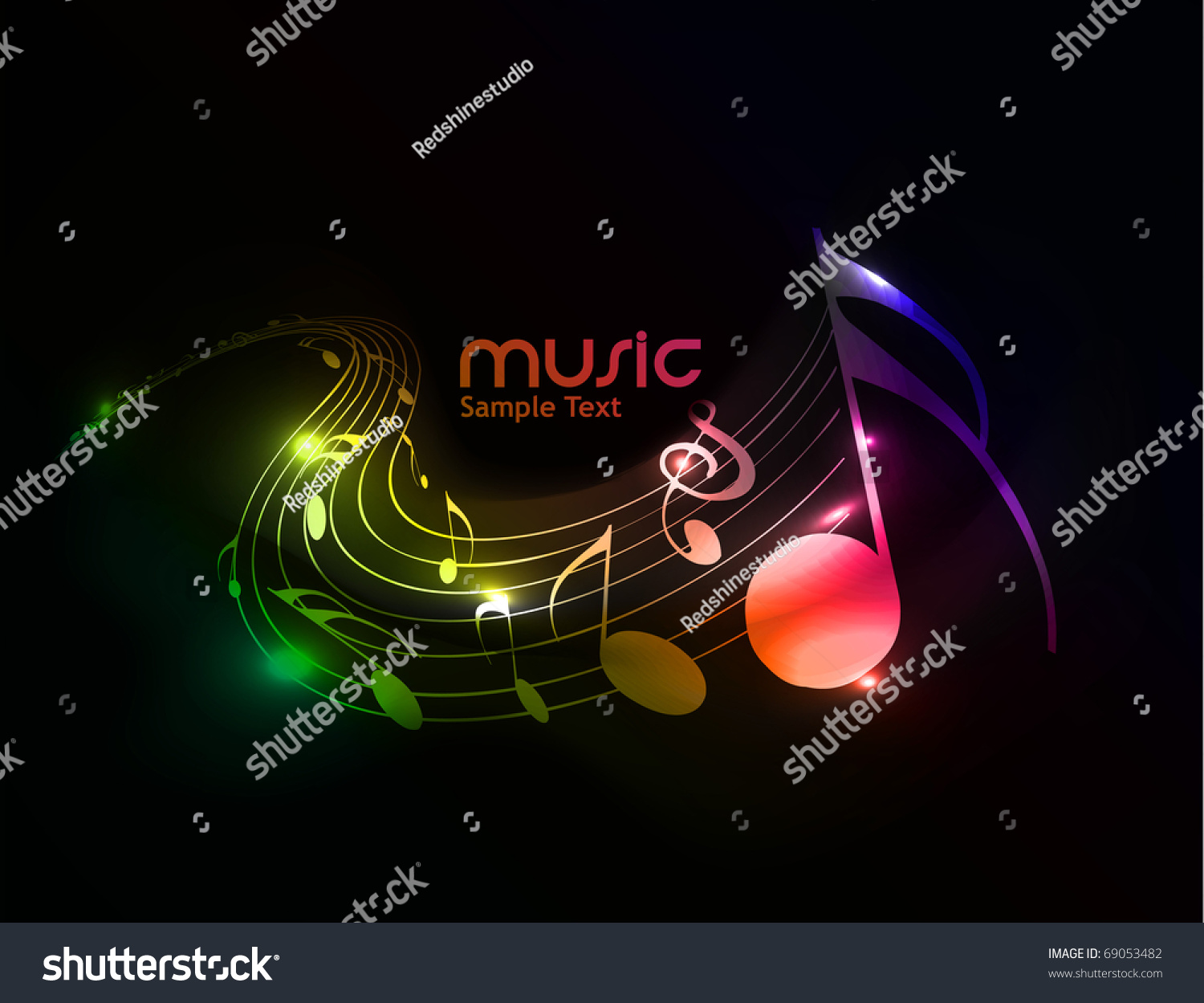 Music Notes Design Use Vector Illustration Stock Vector (Royalty Free ...