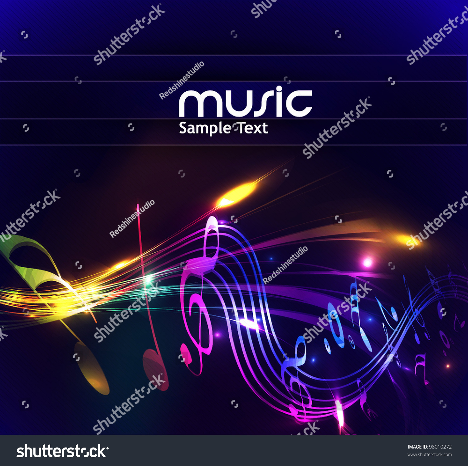 Music Notes Design Use Vector Illustration Stock Vector (Royalty Free ...