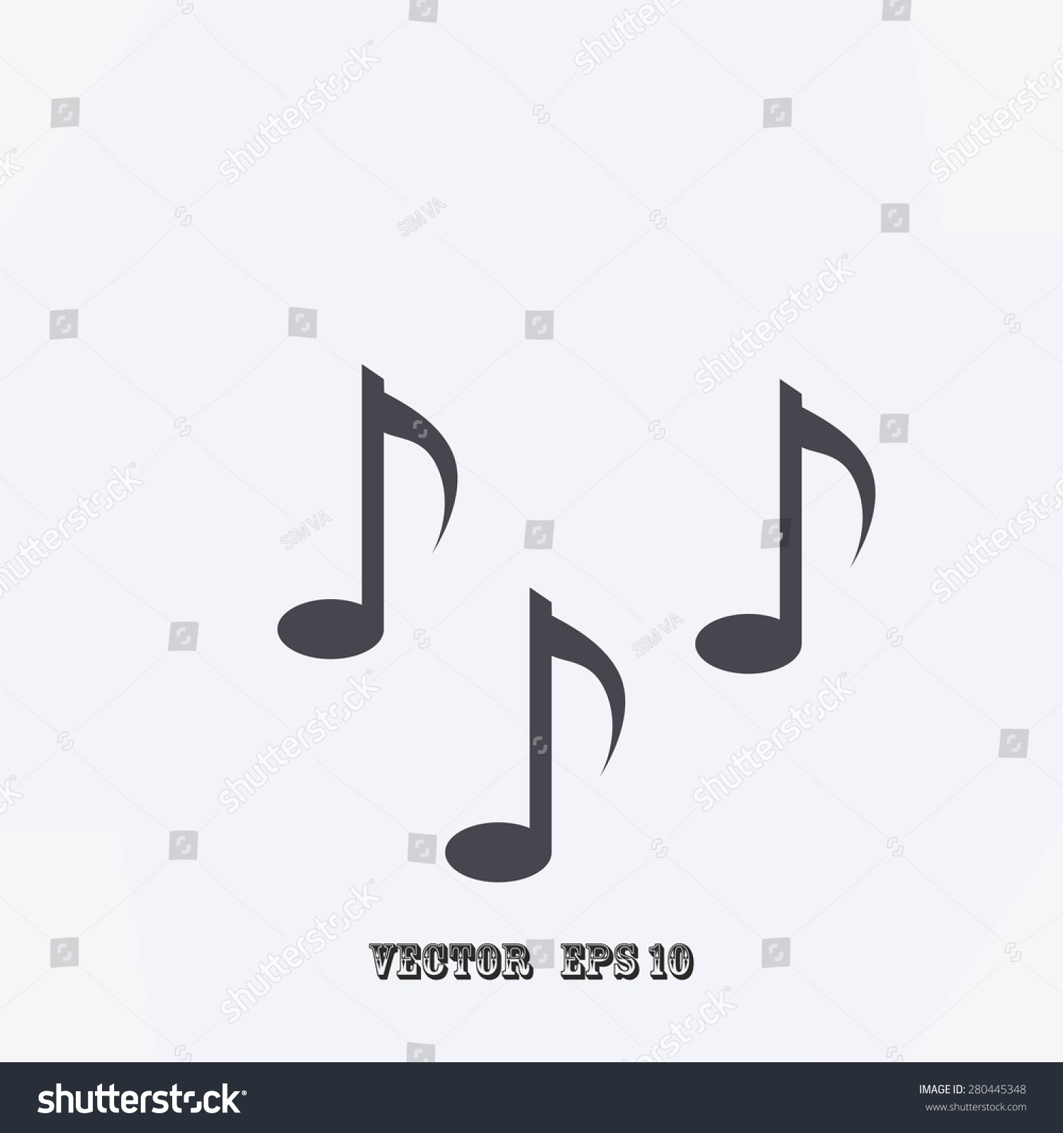 Music Notes Sign Icon Stock Vector (Royalty Free) 280445348 | Shutterstock