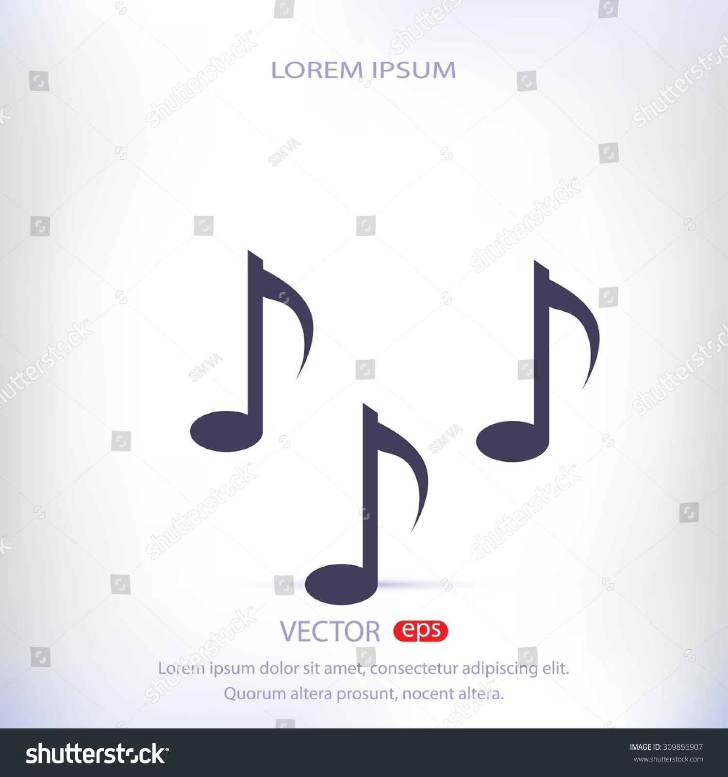 Music Notes Sign Icon Stock Vector (Royalty Free) 309856907 | Shutterstock